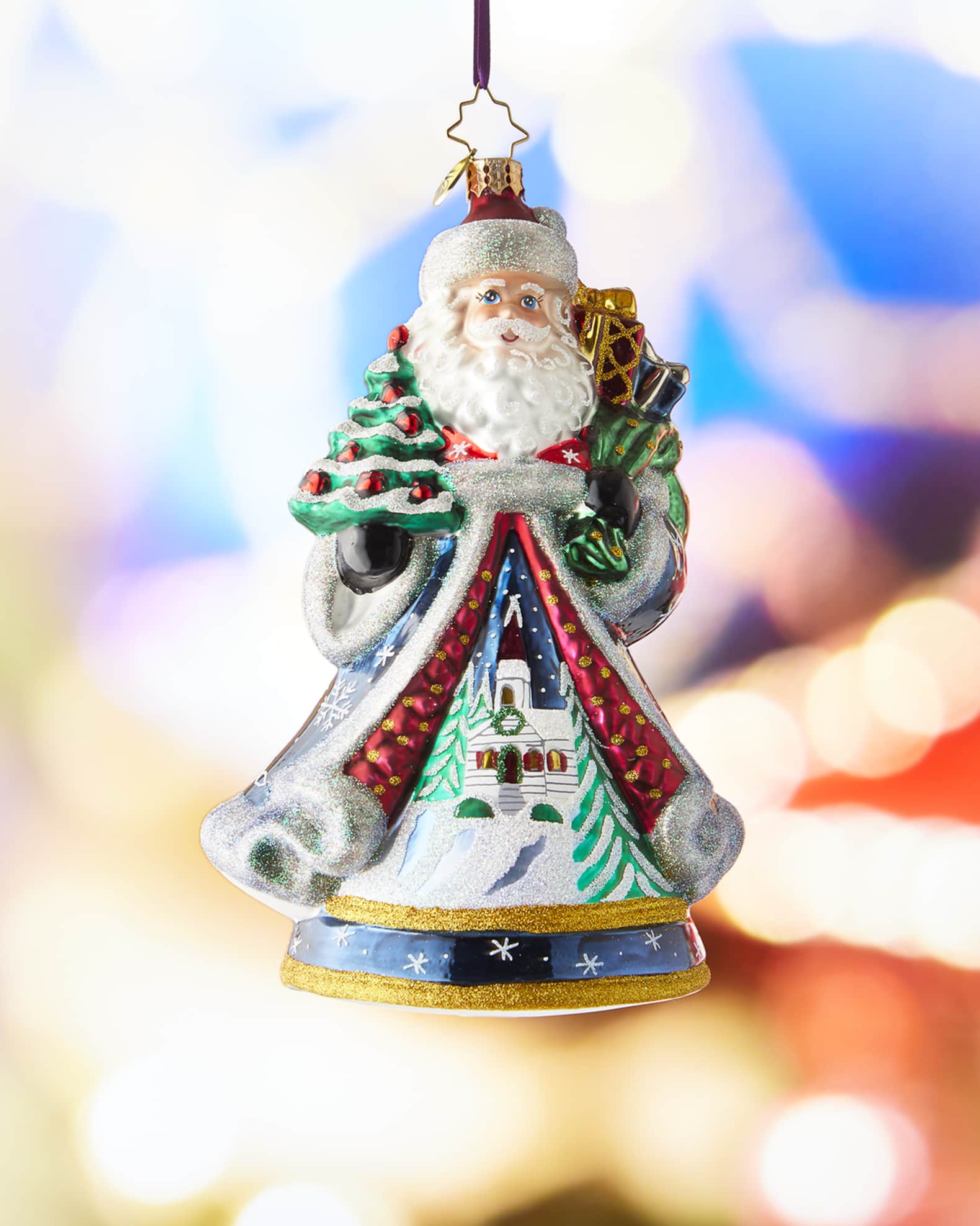 Christopher Radko Santas Snowy Scene Christmas Ornament | Neiman Marcus