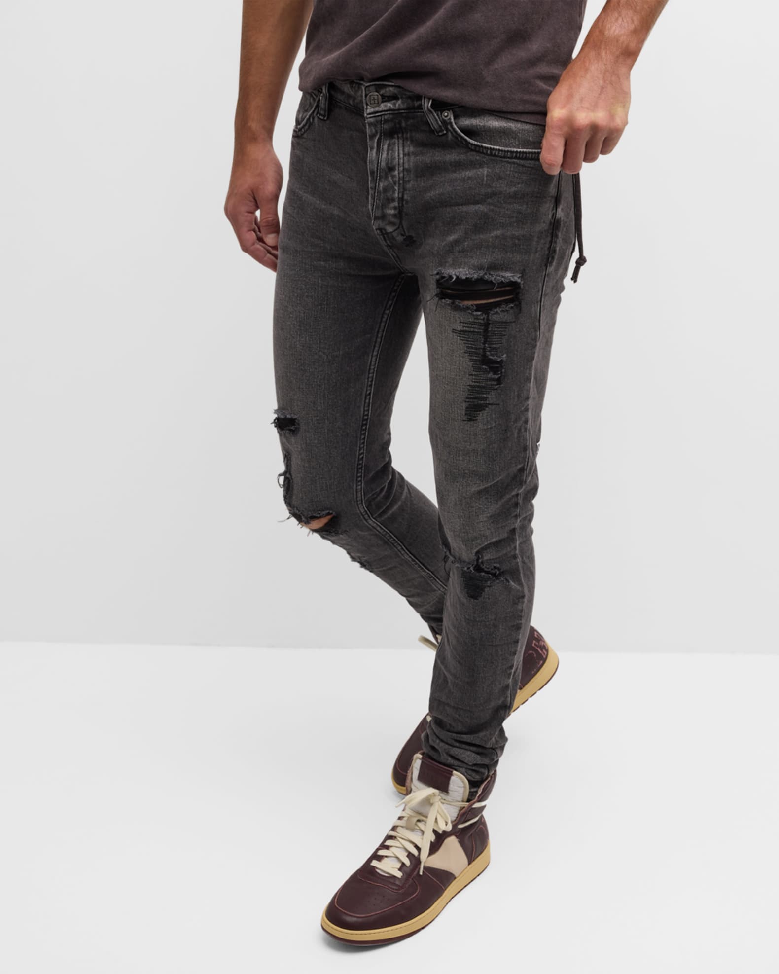 Ksubi Men's Van Winkle Angst Trashed Skinny Jeans | Neiman Marcus