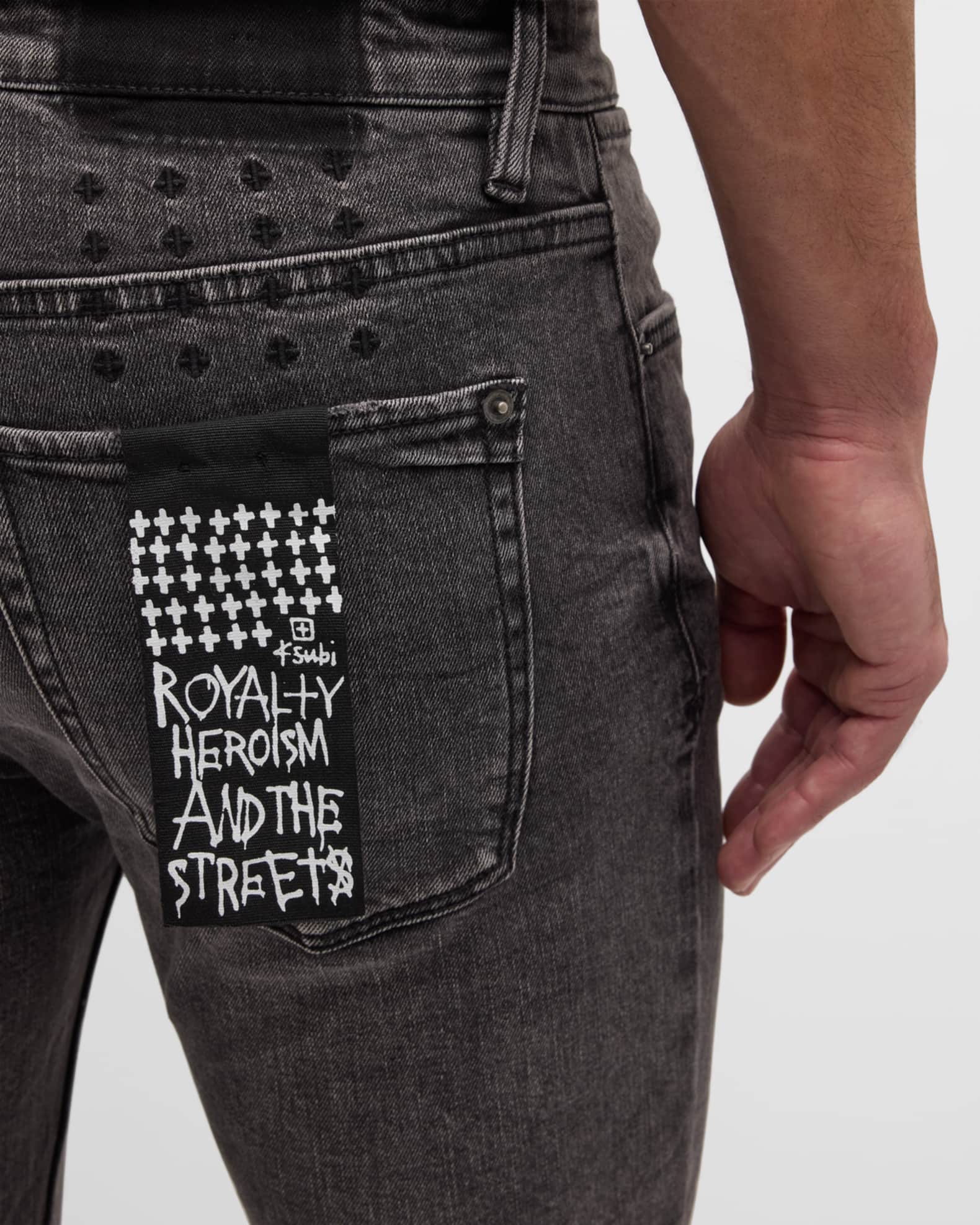 Ksubi Men's Van Winkle Angst Trashed Skinny Jeans | Neiman Marcus