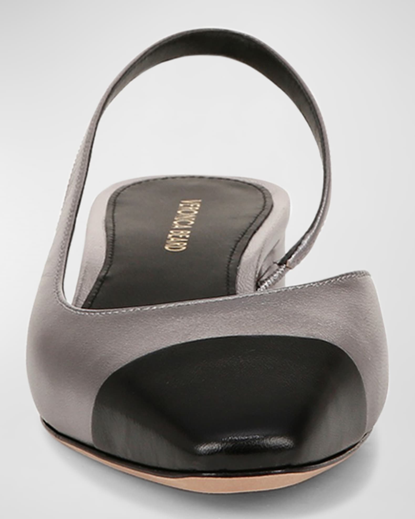 Veronica Beard Cecile Metallic Slingback Ballerina Flats | Neiman Marcus