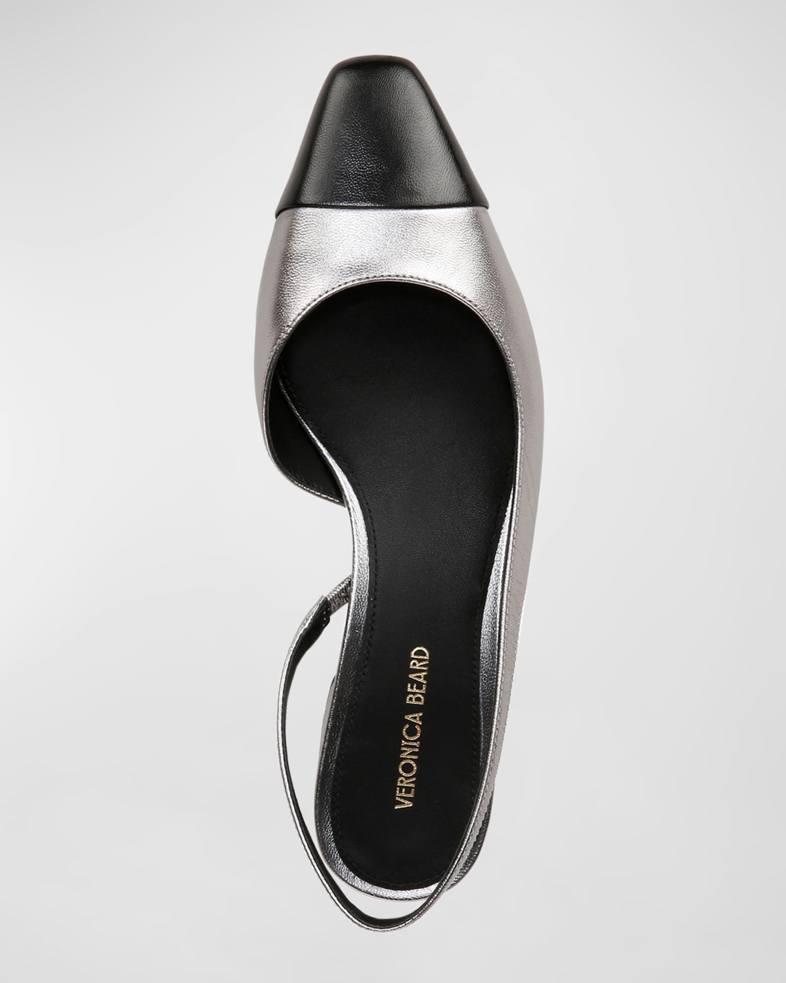 Veronica Beard Cecile Metallic Slingback Ballerina Flats | Neiman Marcus