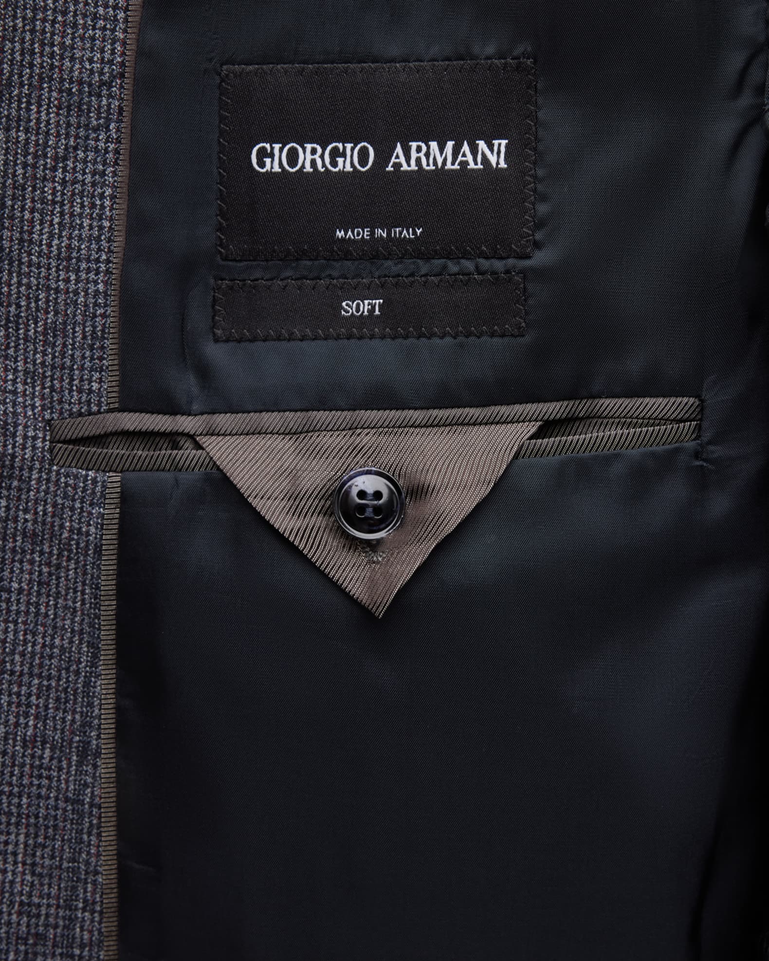 Giorgio Armani Men's Windowpane Wool Suit | Neiman Marcus