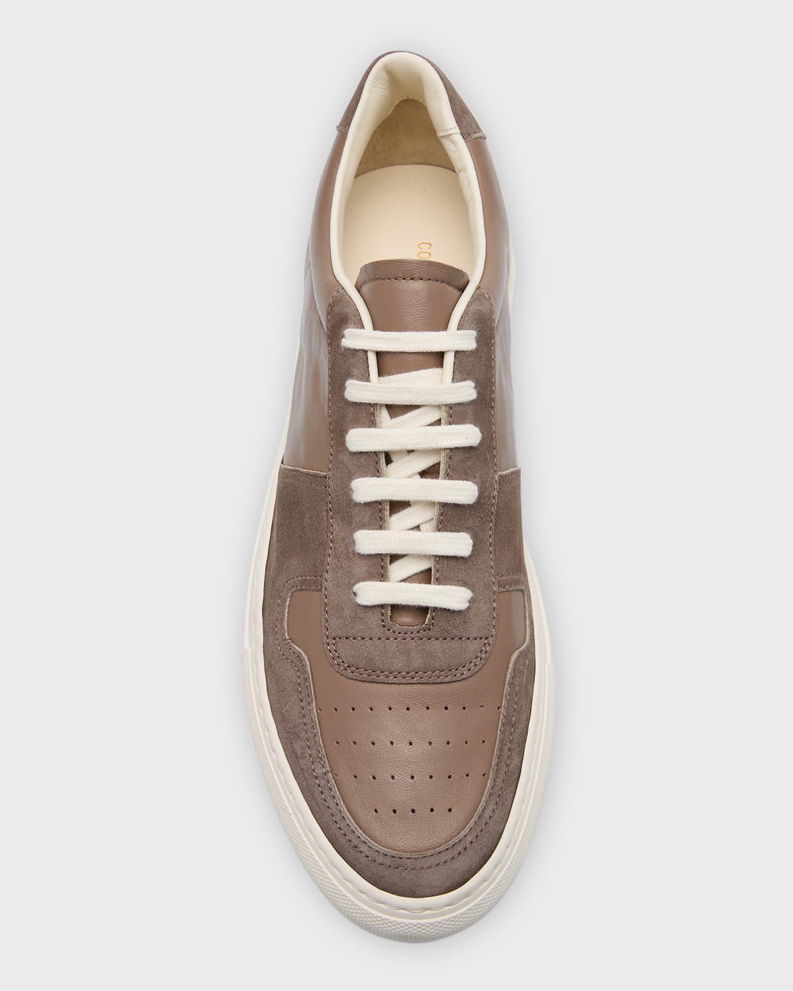 Common Projects Men's Bball Duo Leather Low Top Sneakers | Neiman Marcus