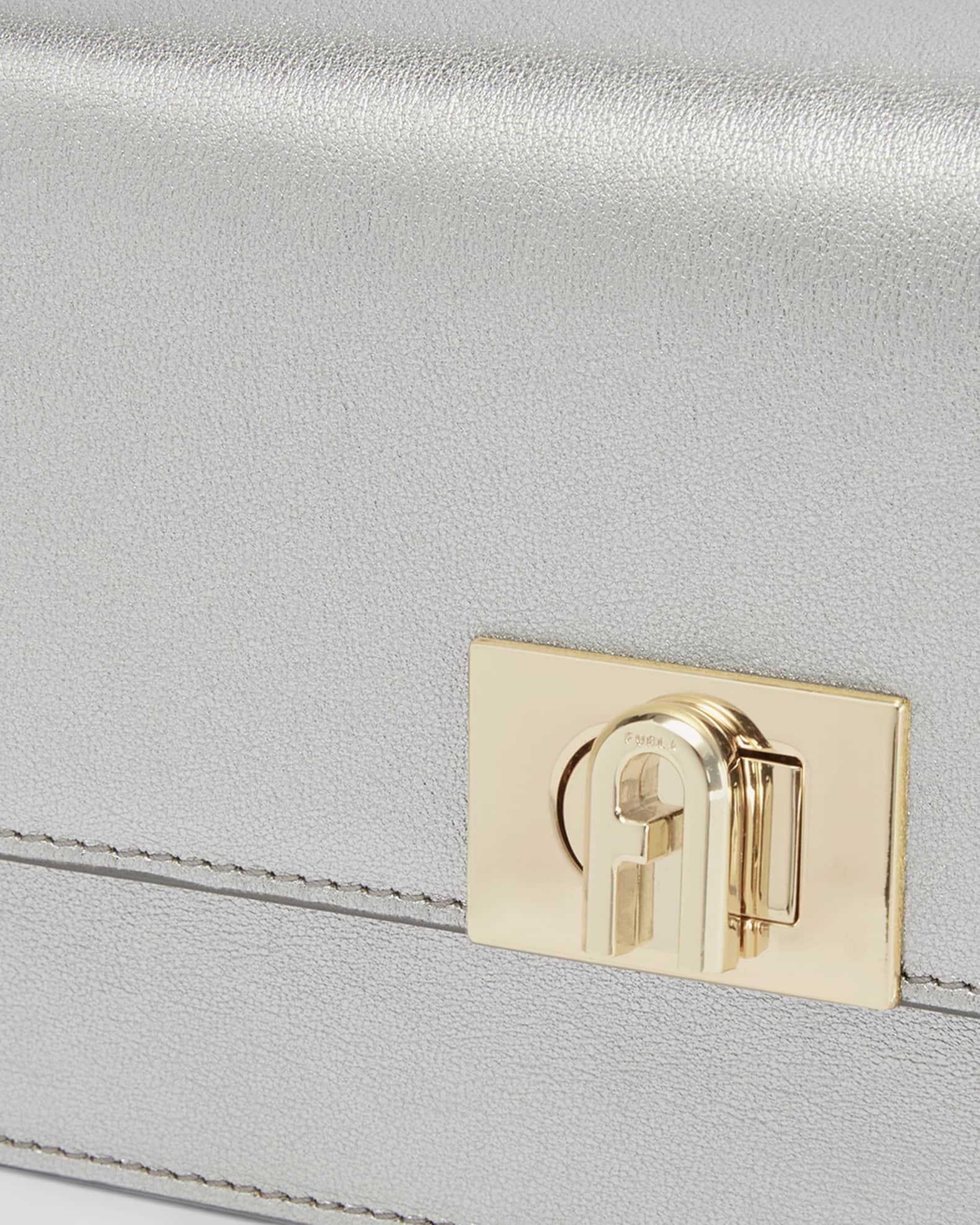 Furla Zoe Mini Metallic Leather Shoulder Bag | Neiman Marcus