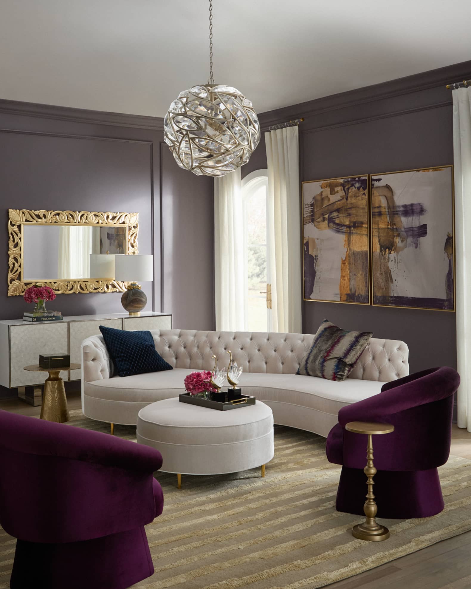 Terra Sofa and Round Ottoman