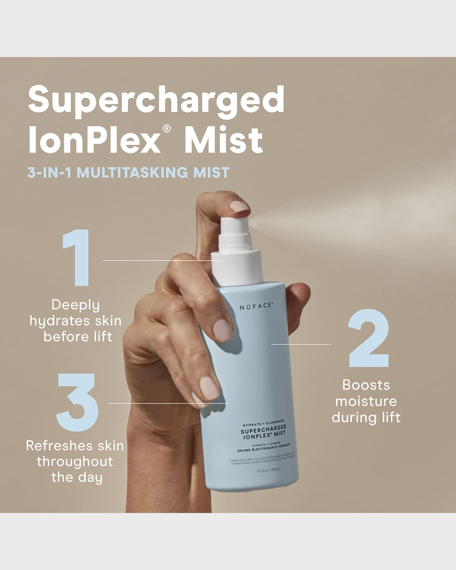 NuFace Supercharged Ionplex Facial Mist, 5 oz. | Neiman Marcus
