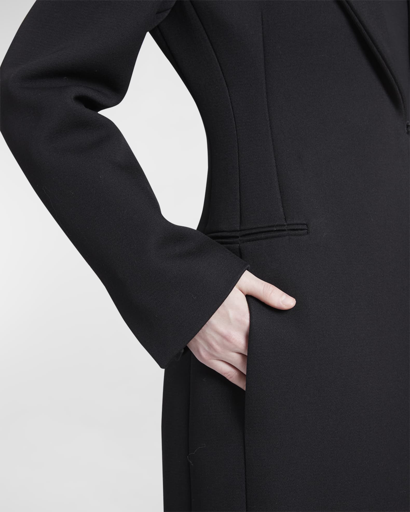 Valentino Garavani Botticella Campionari Bonded Techno Wool Top Coat | Neiman Marcus