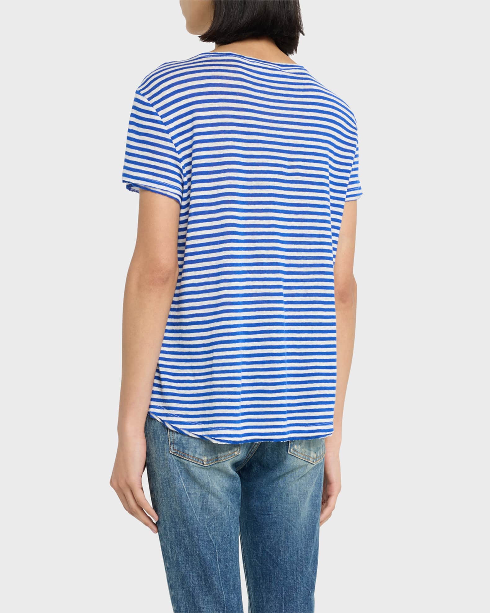 FRAME Easy True Stripe Tee | Neiman Marcus