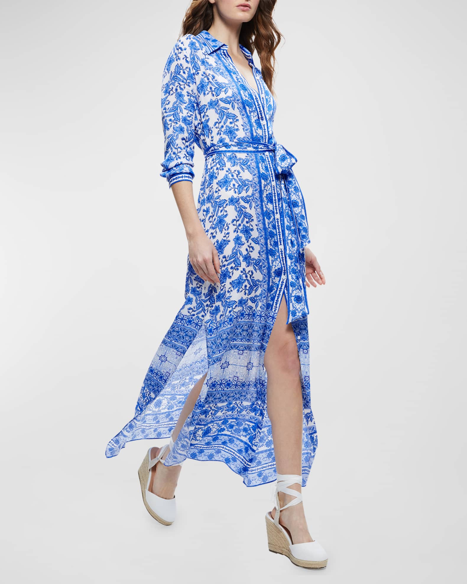 Alice + Olivia Chassidy Maxi Shirtdress | Neiman Marcus