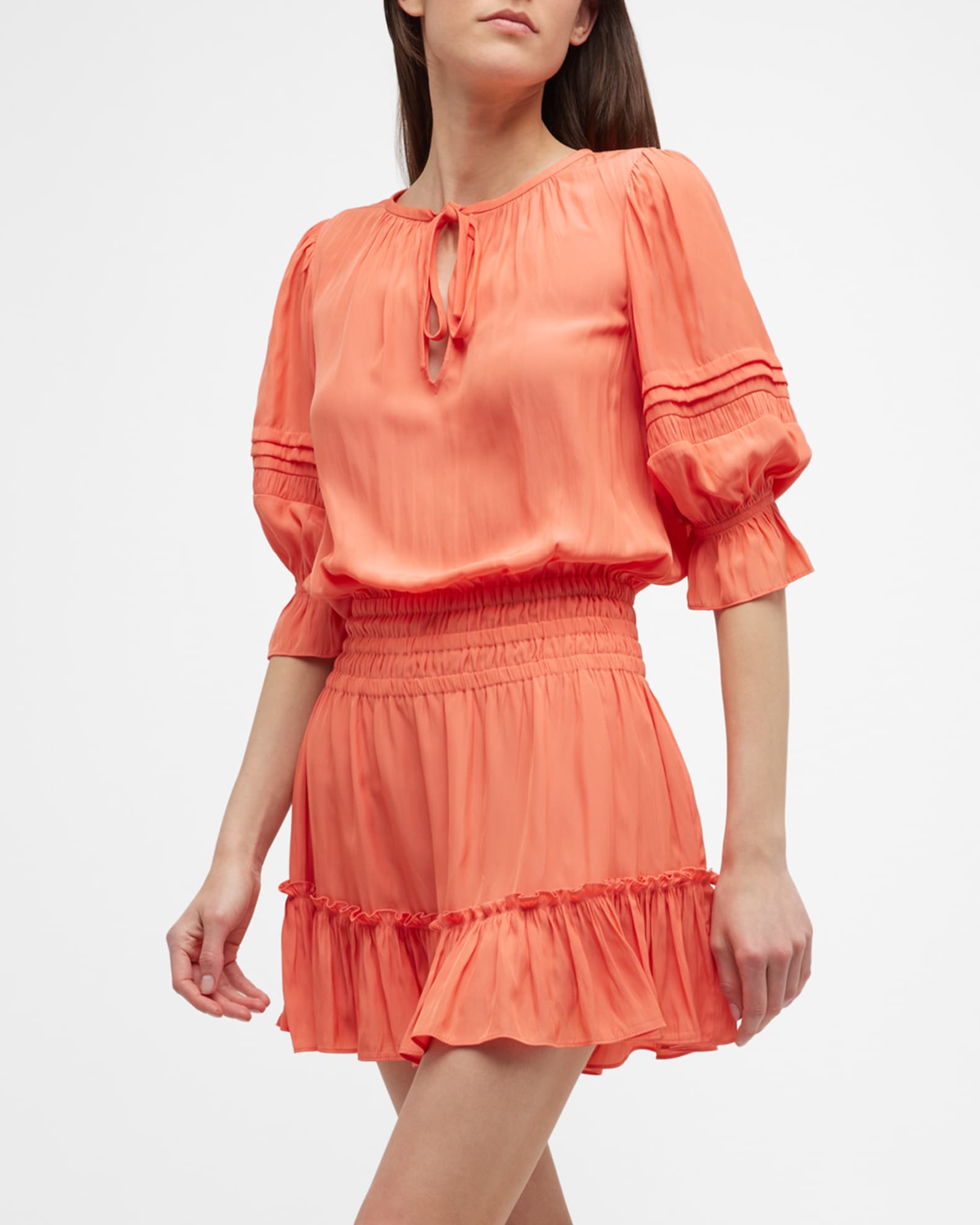 Ramy Brook Aleks Shirred Mini Dress | Neiman Marcus