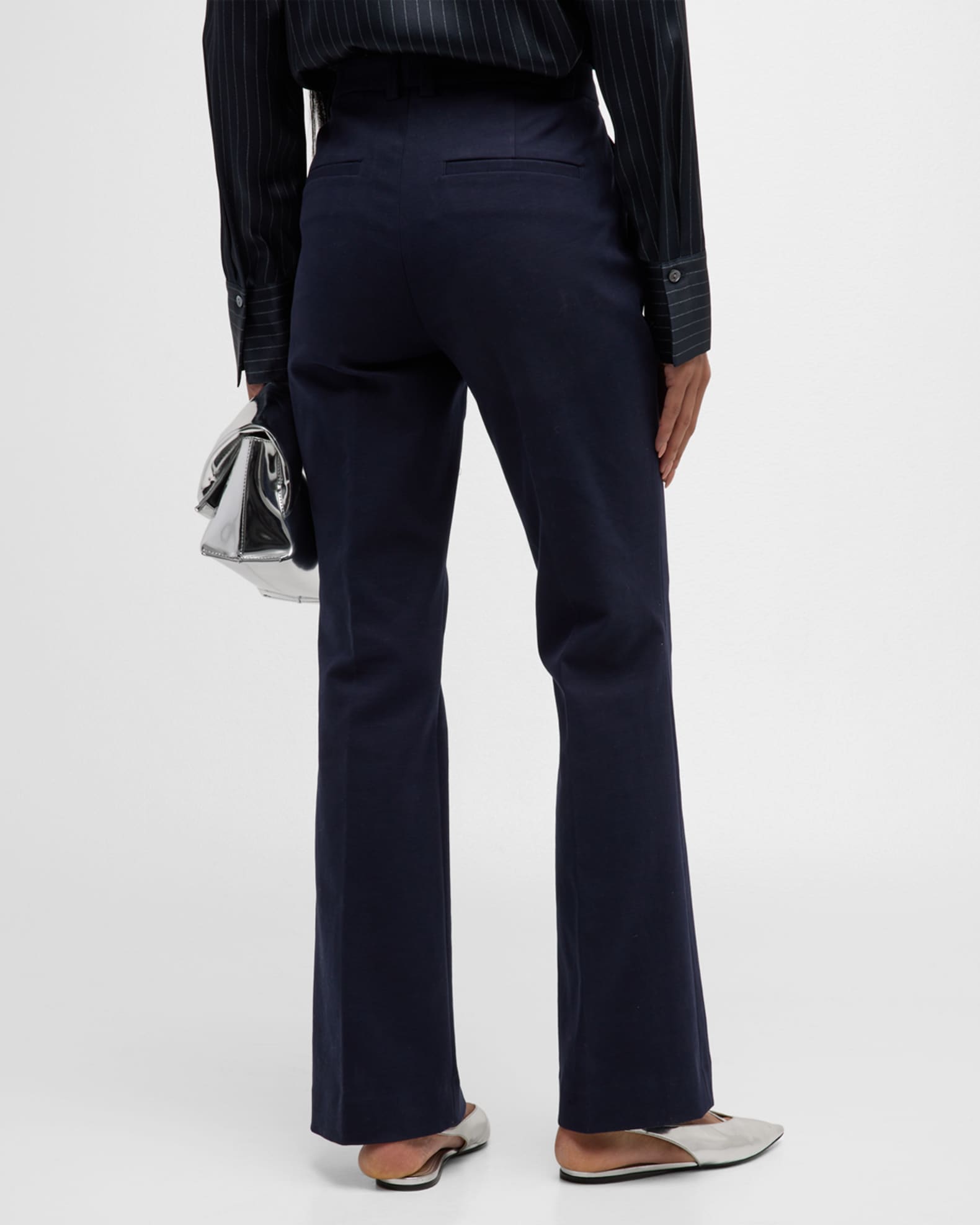 Vince Cotton Stretch Mid-Rise Bootcut Pants | Neiman Marcus