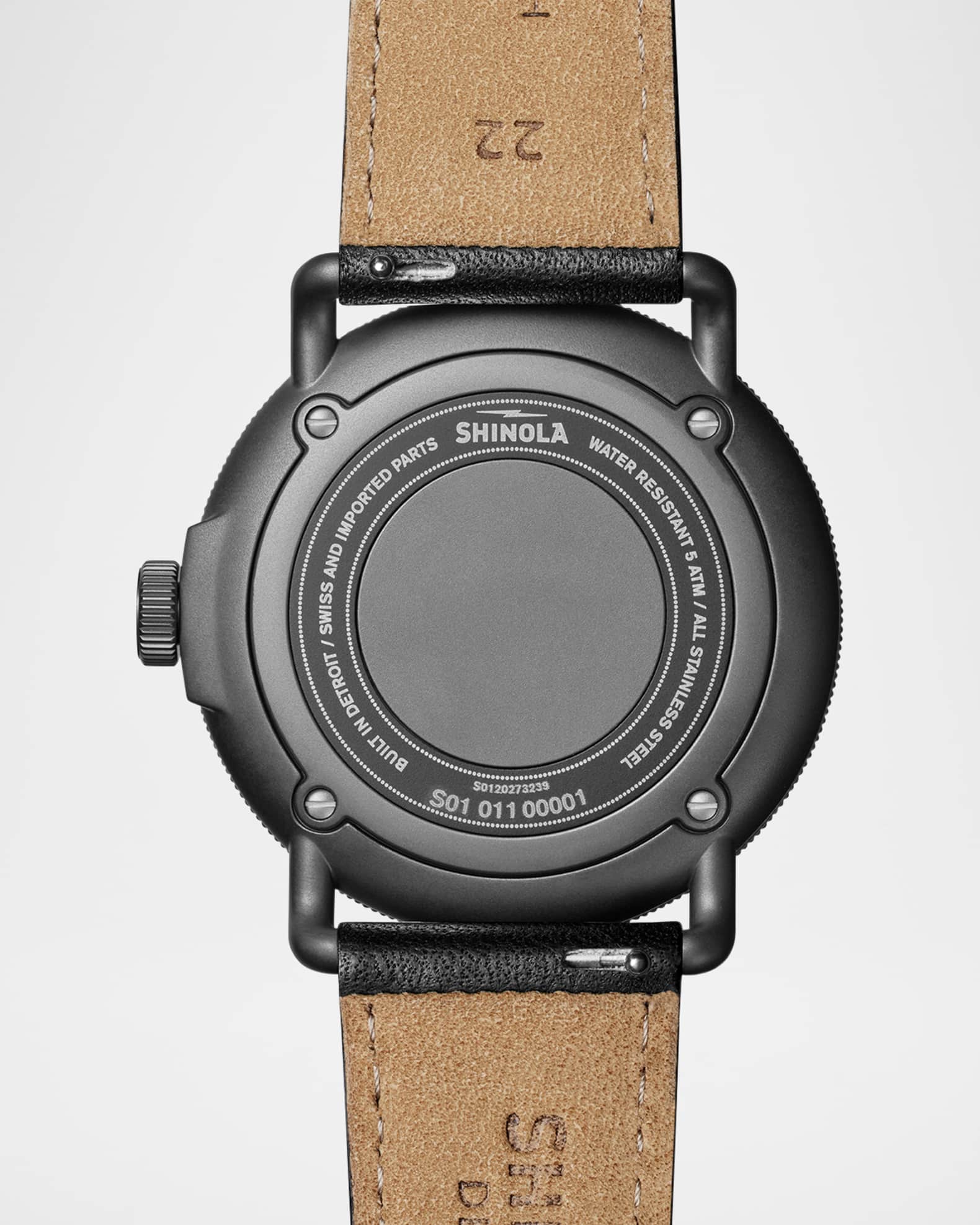 Shinola Canfield Model C Leather Strap Watch, 43mm | Neiman Marcus