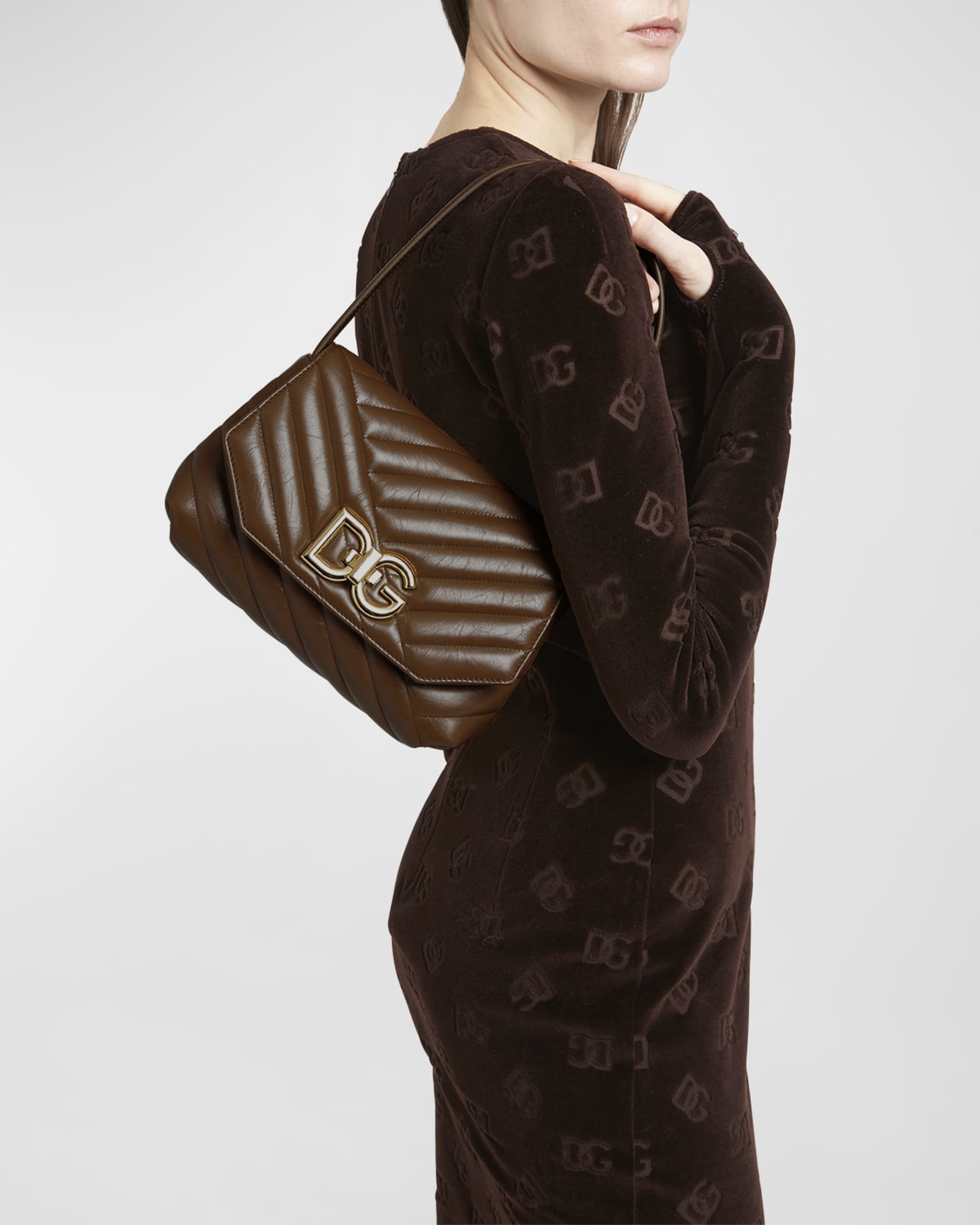 Dolce&Gabbana DG Quilted Leather Shoulder Bag | Neiman Marcus
