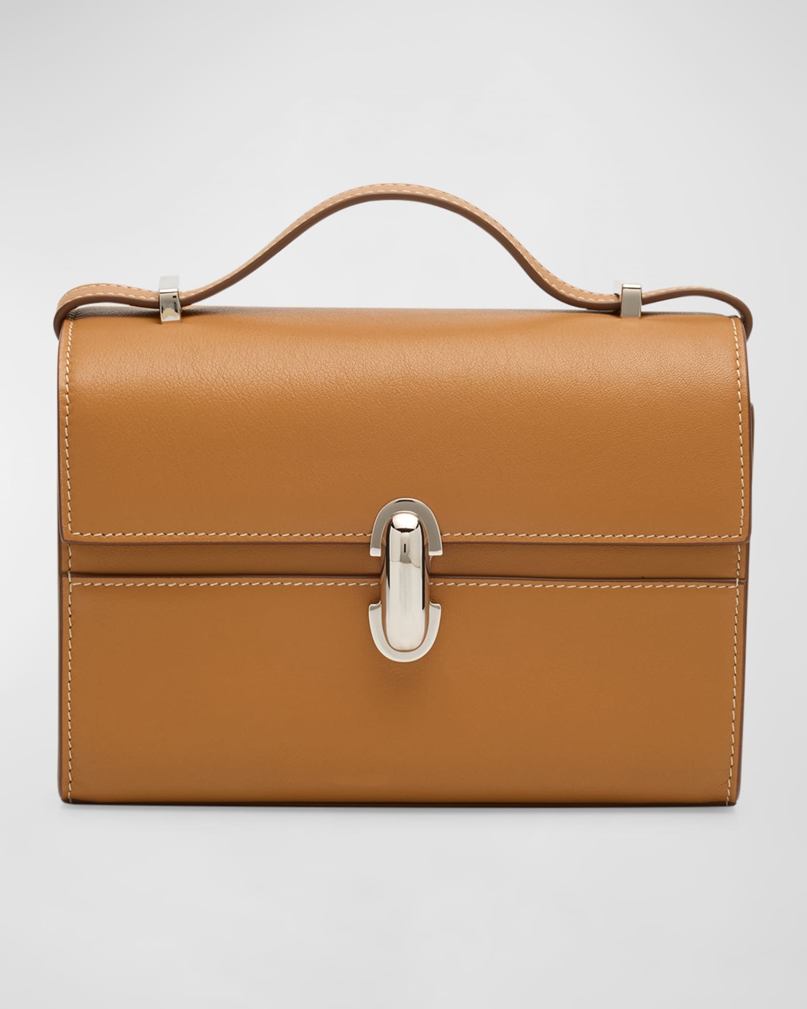 Savette Symmetry 19 Leather Top-Handle Bag | Neiman Marcus