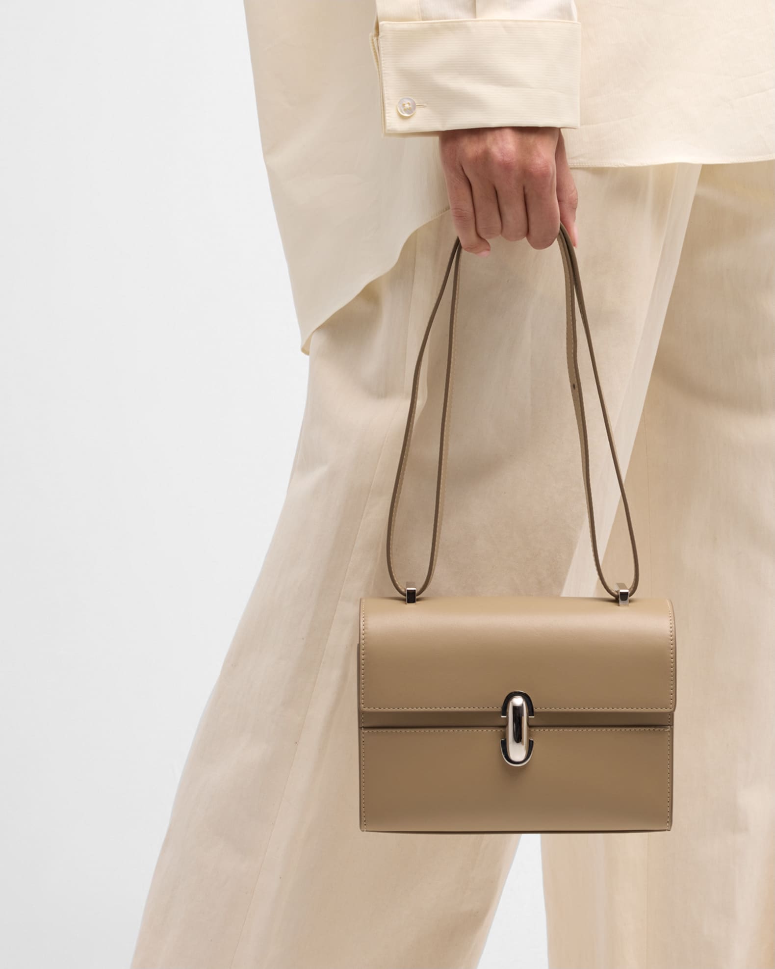 Savette Symmetry 19 Leather Top-Handle Bag | Neiman Marcus