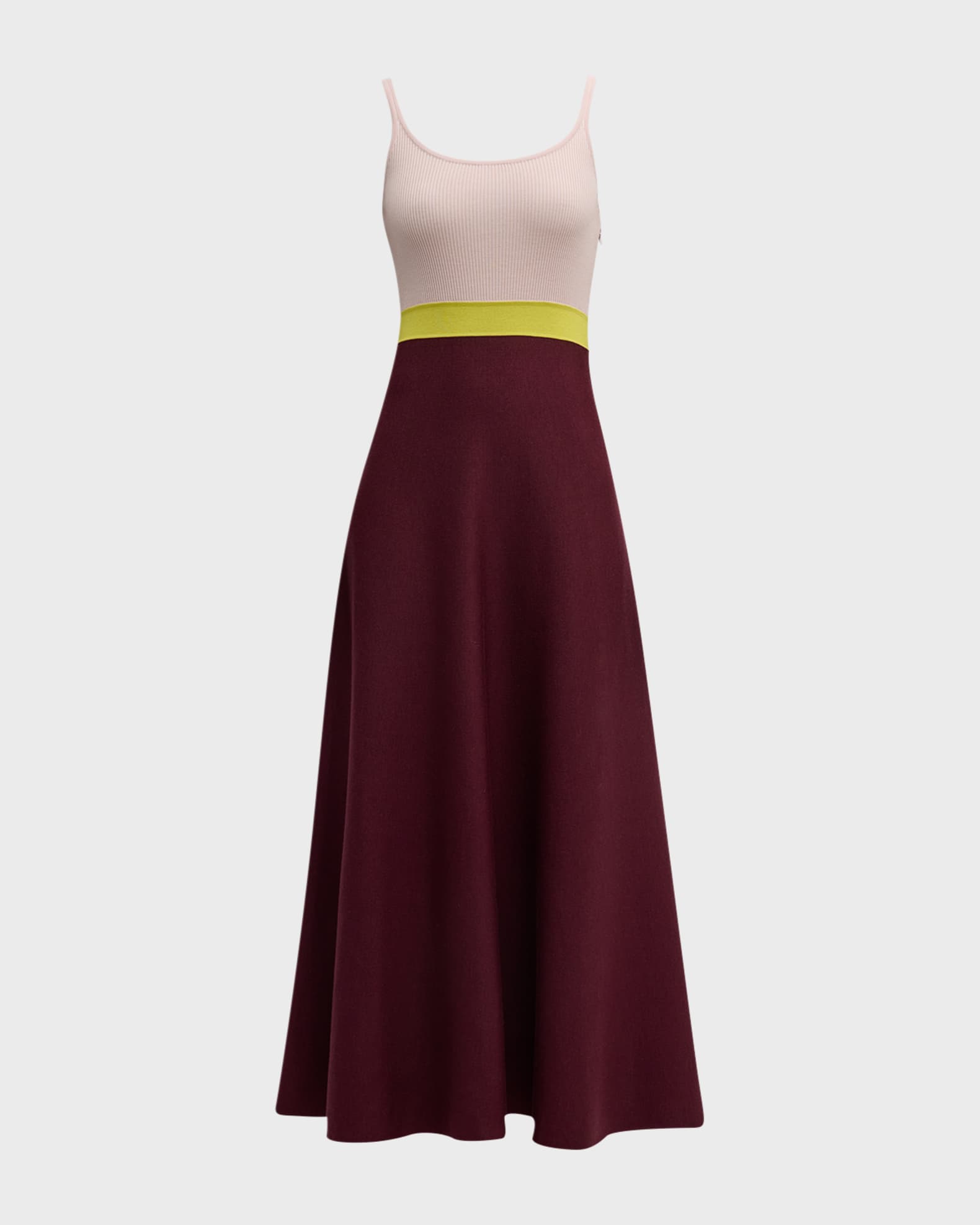 Gabriela Hearst Flaminius Colorblock Wool Maxi Dress | Neiman Marcus