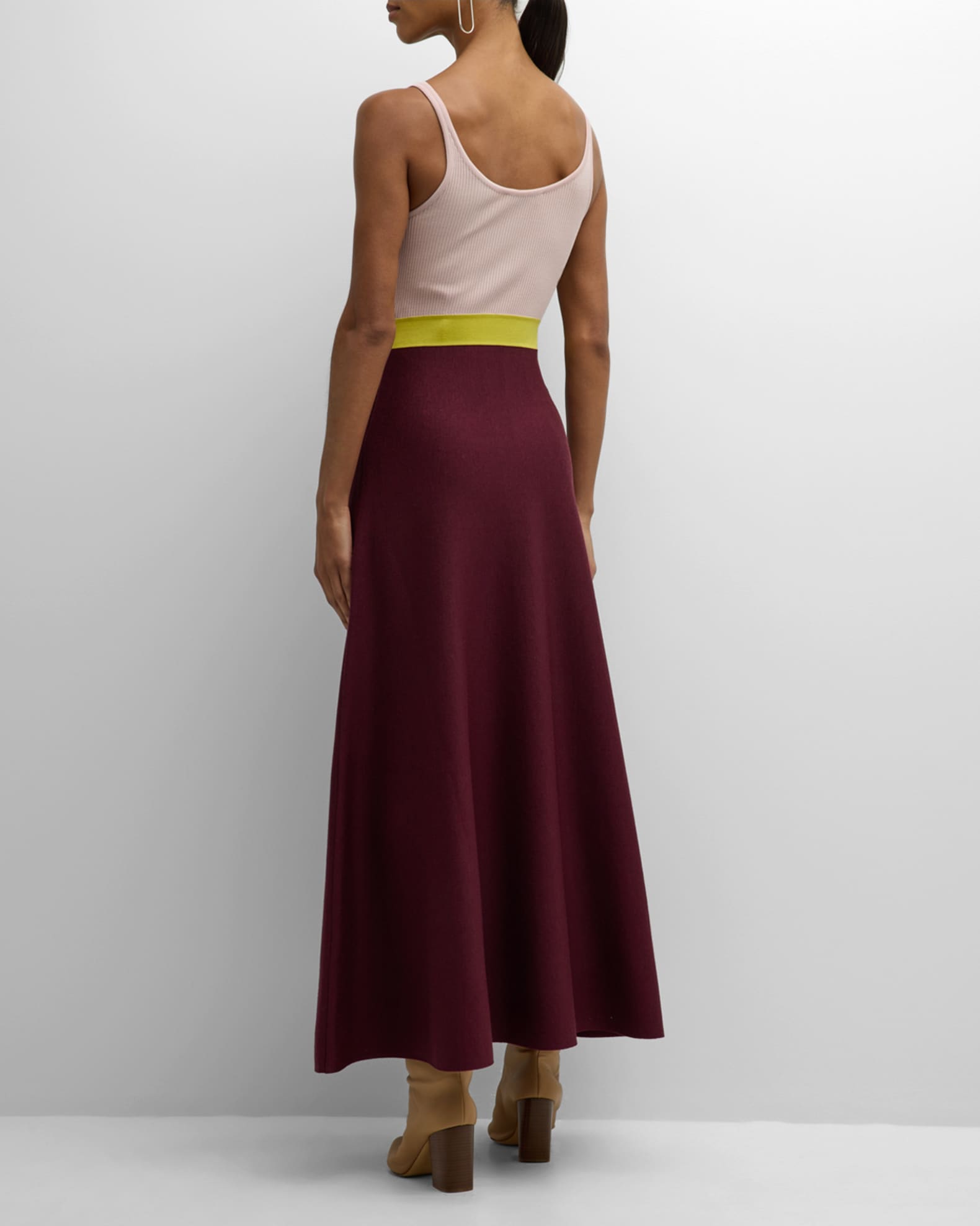 Gabriela Hearst Flaminius Colorblock Wool Maxi Dress | Neiman Marcus