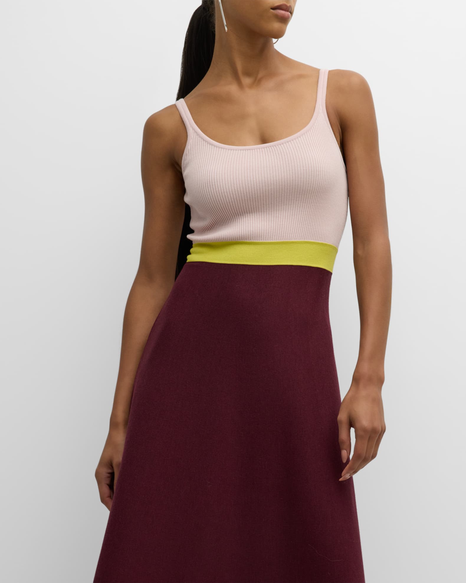 Gabriela Hearst Flaminius Colorblock Wool Maxi Dress | Neiman Marcus