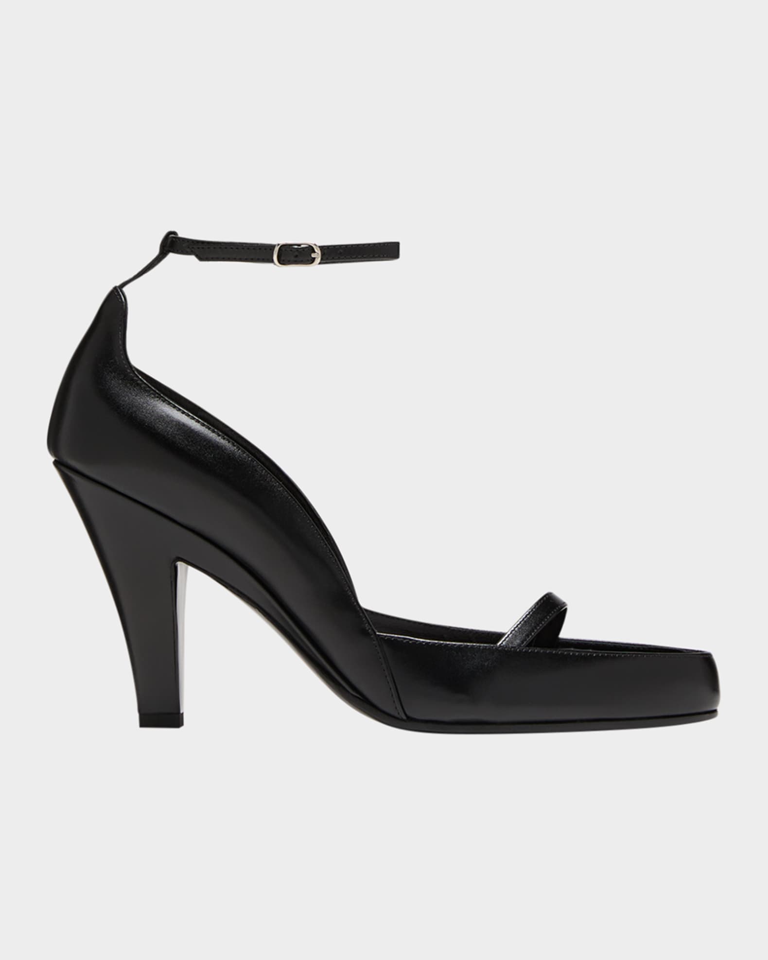 THE ROW Calfskin Ankle-Strap Pumps | Neiman Marcus
