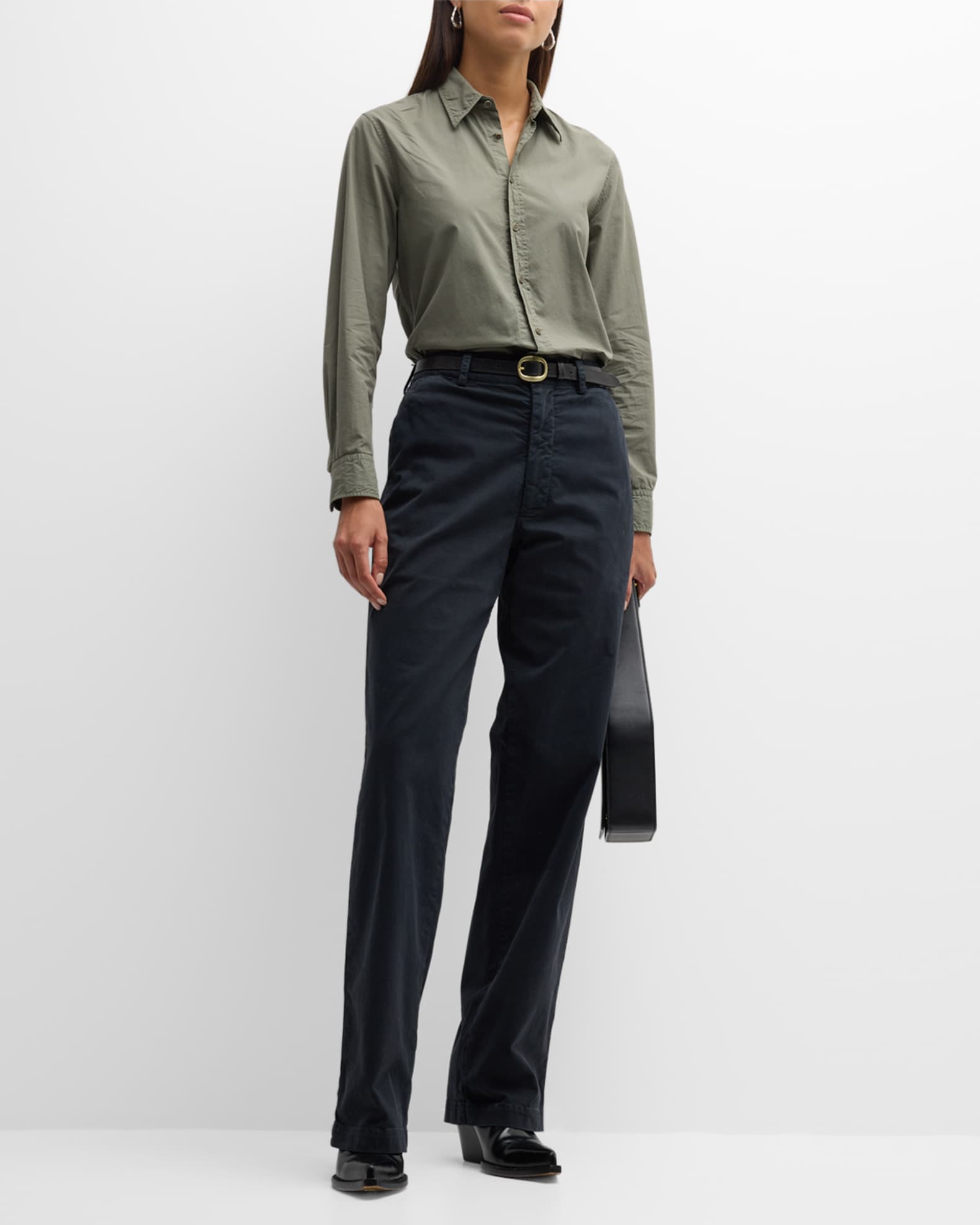 Nili Lotan Eliot Straight-Leg Boy Pants | Neiman Marcus