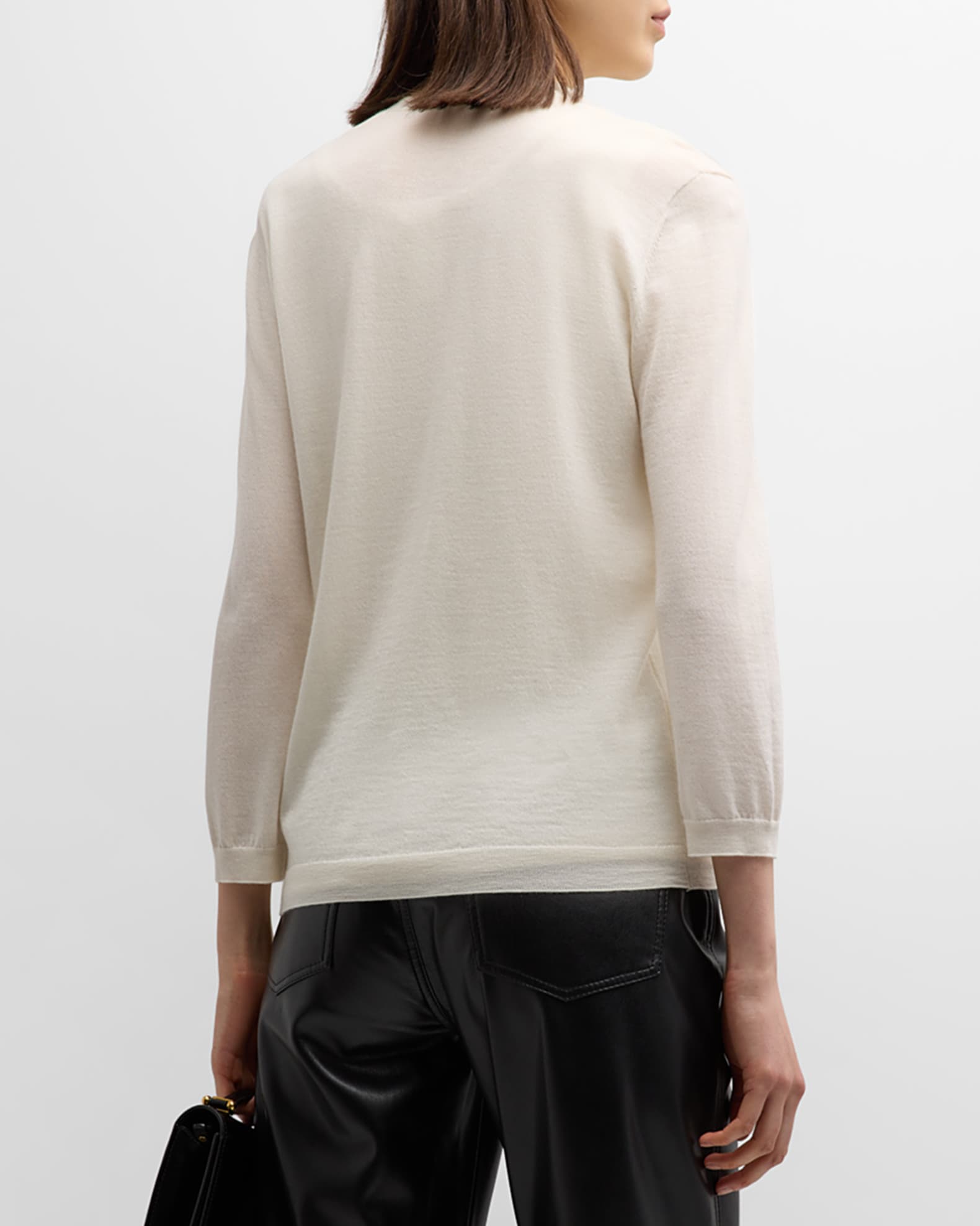 Neiman Marcus Cashmere Collection Cashmere Superfine Button-Front ...