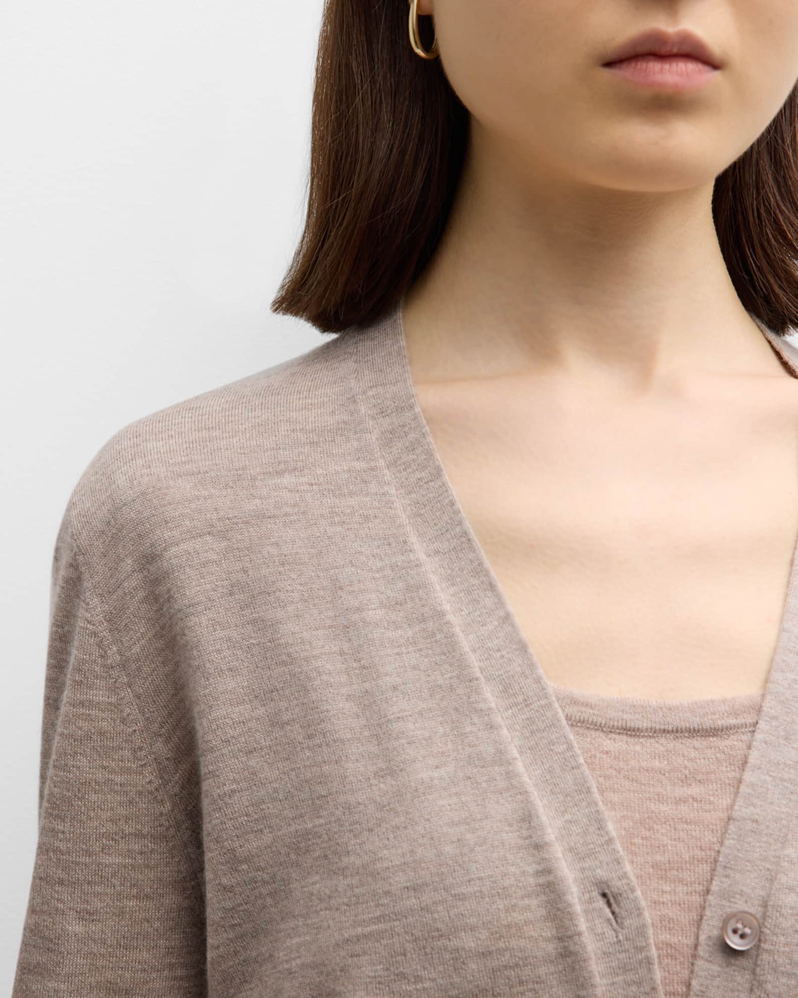 Neiman Marcus Cashmere Collection Cashmere Superfine Button-Front ...
