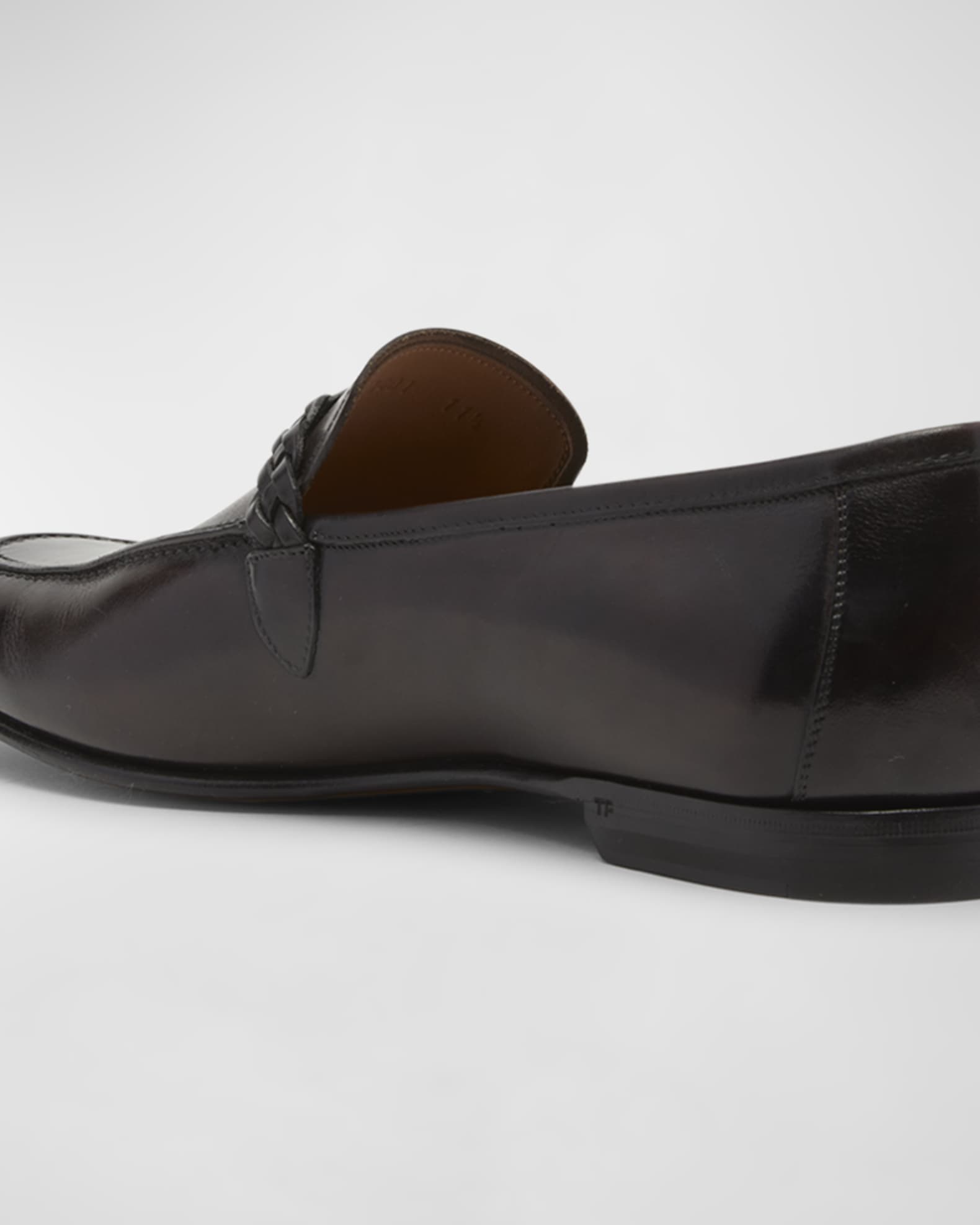 TOM FORD Men's Martin Apron Toe Leather Loafers | Neiman Marcus