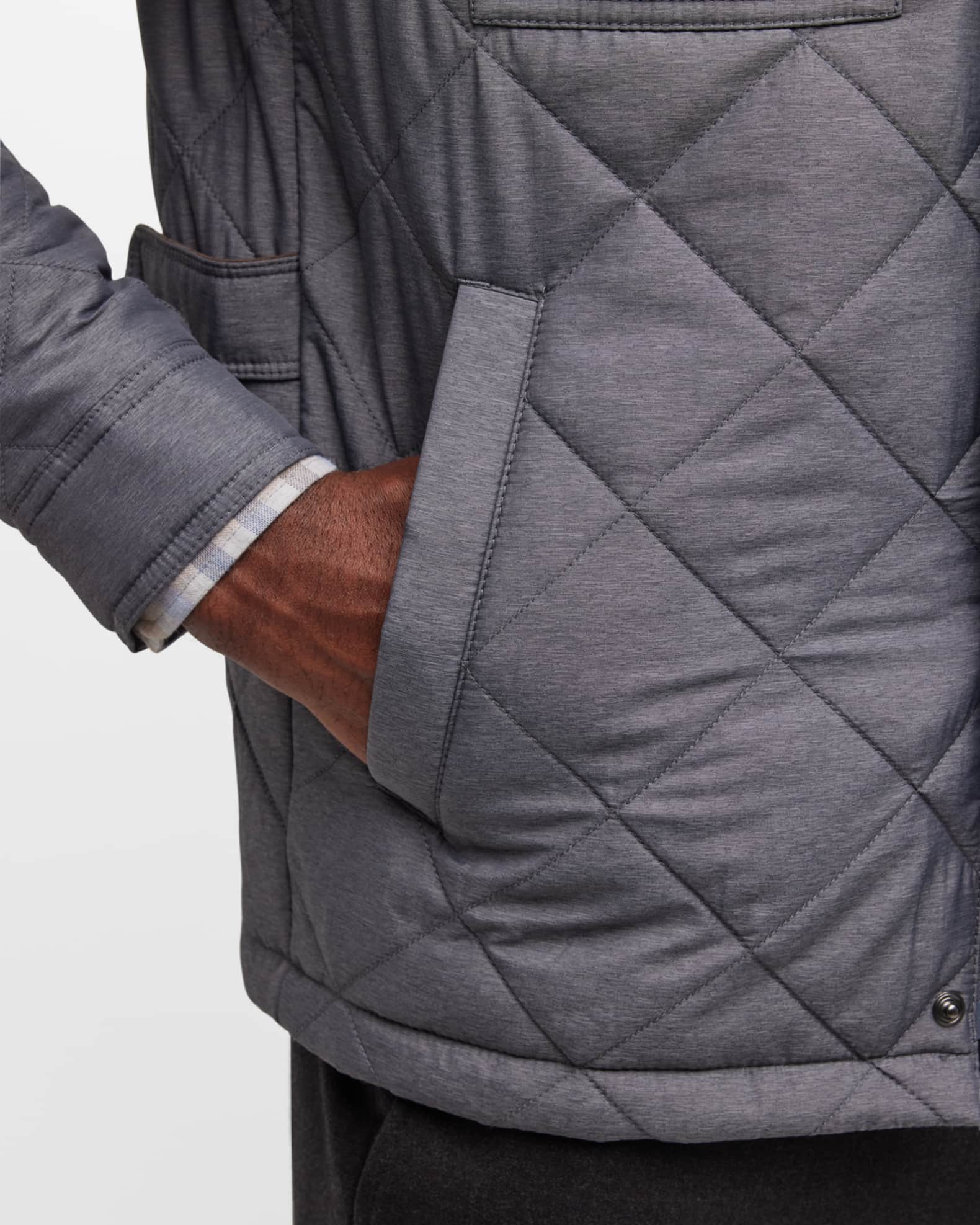 Peter Millar Men's Norfolk Quilted Bomber Jacket | Neiman Marcus