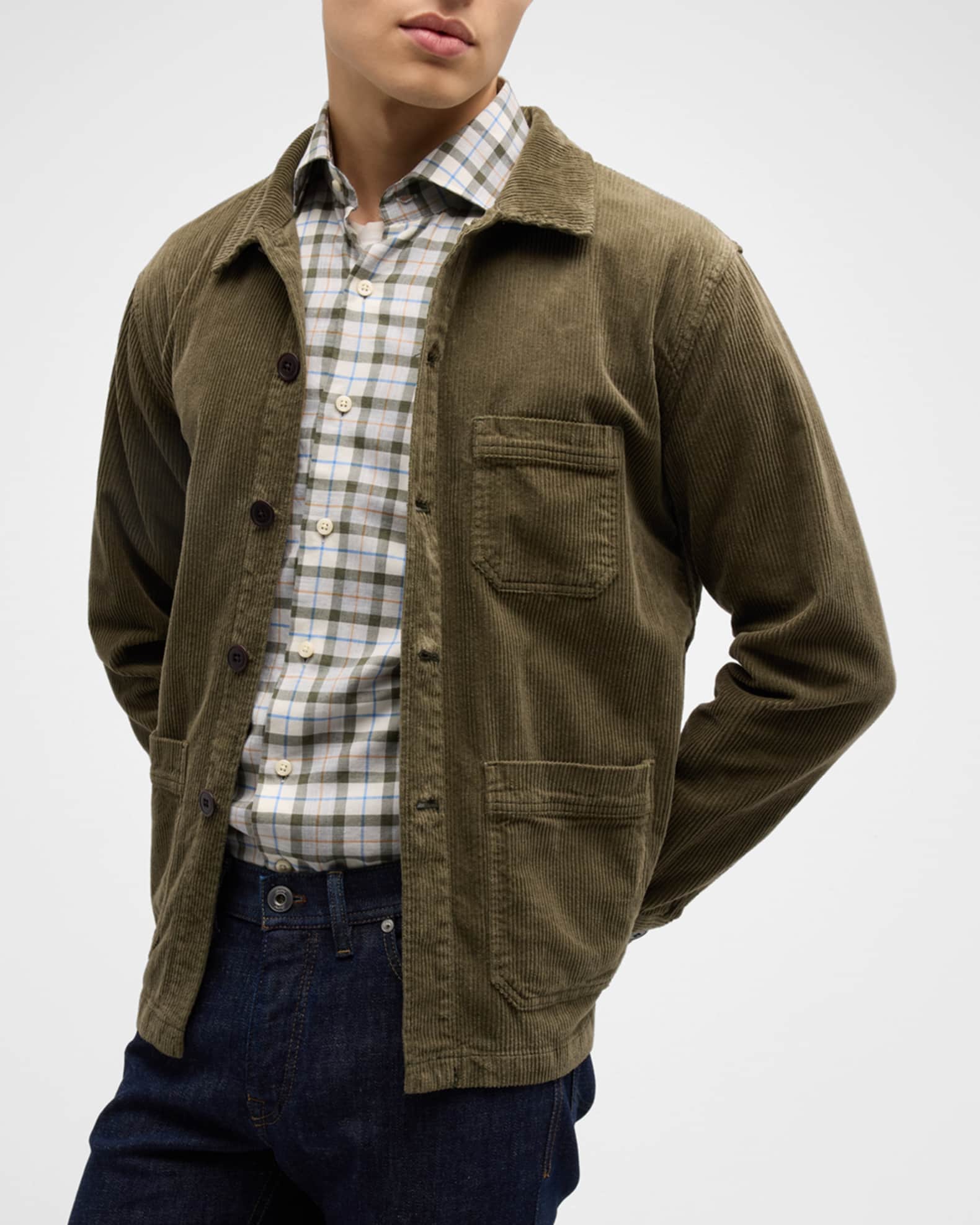 Peter Millar Men's Corduroy Chore Coat | Neiman Marcus