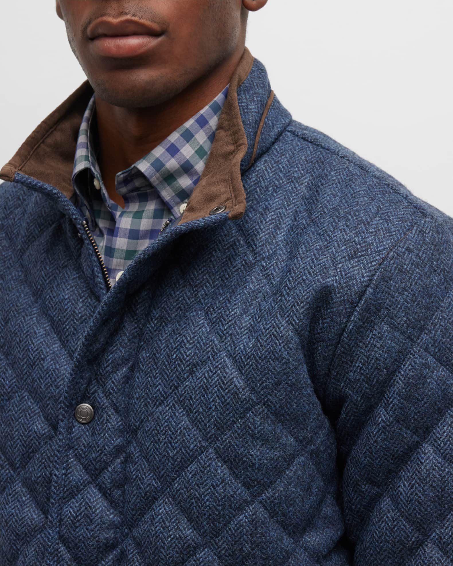 Peter Millar Men's Suffolk Quilted Travel Coat | Neiman Marcus