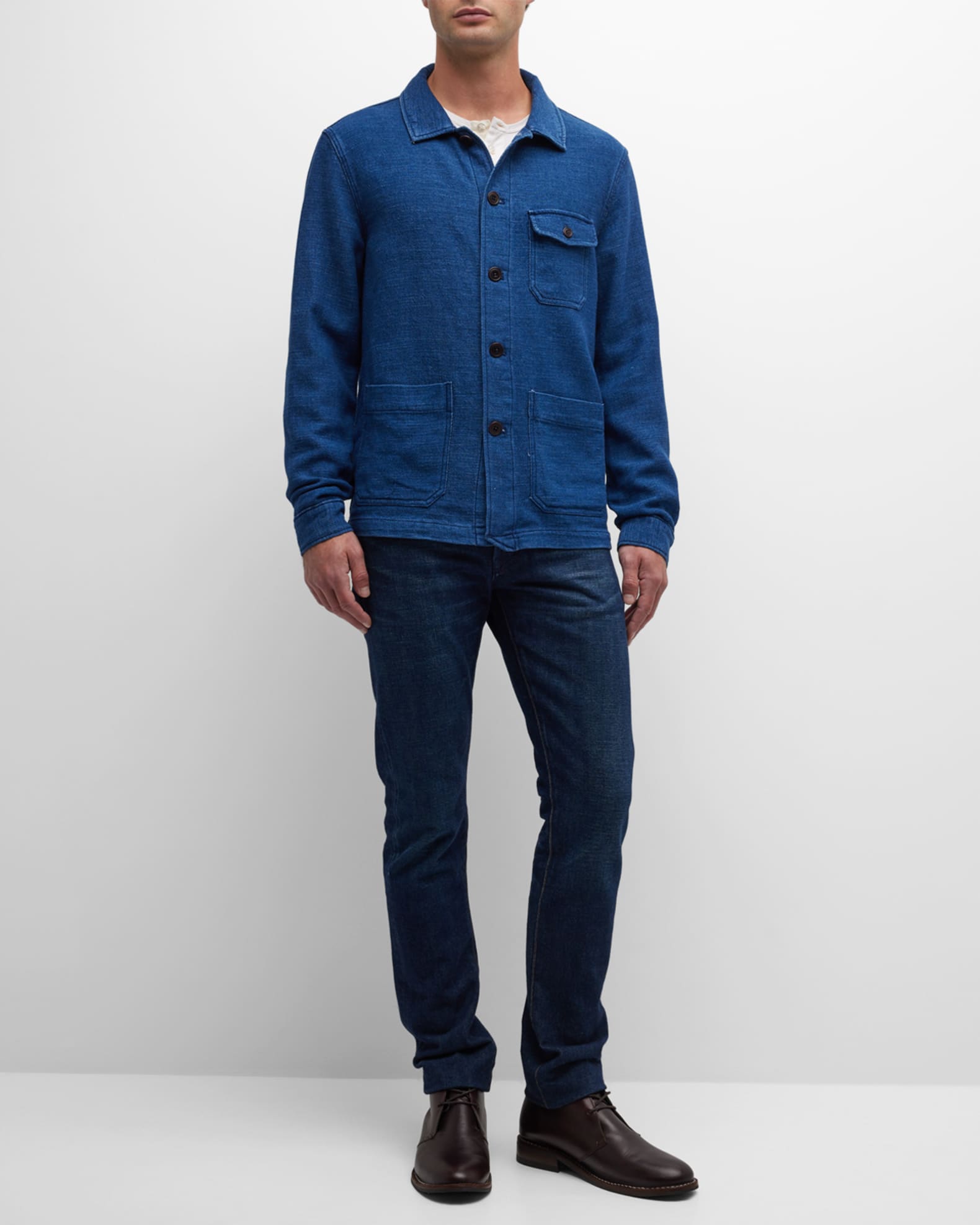 Peter Millar Men's Denim Chore Coat | Neiman Marcus