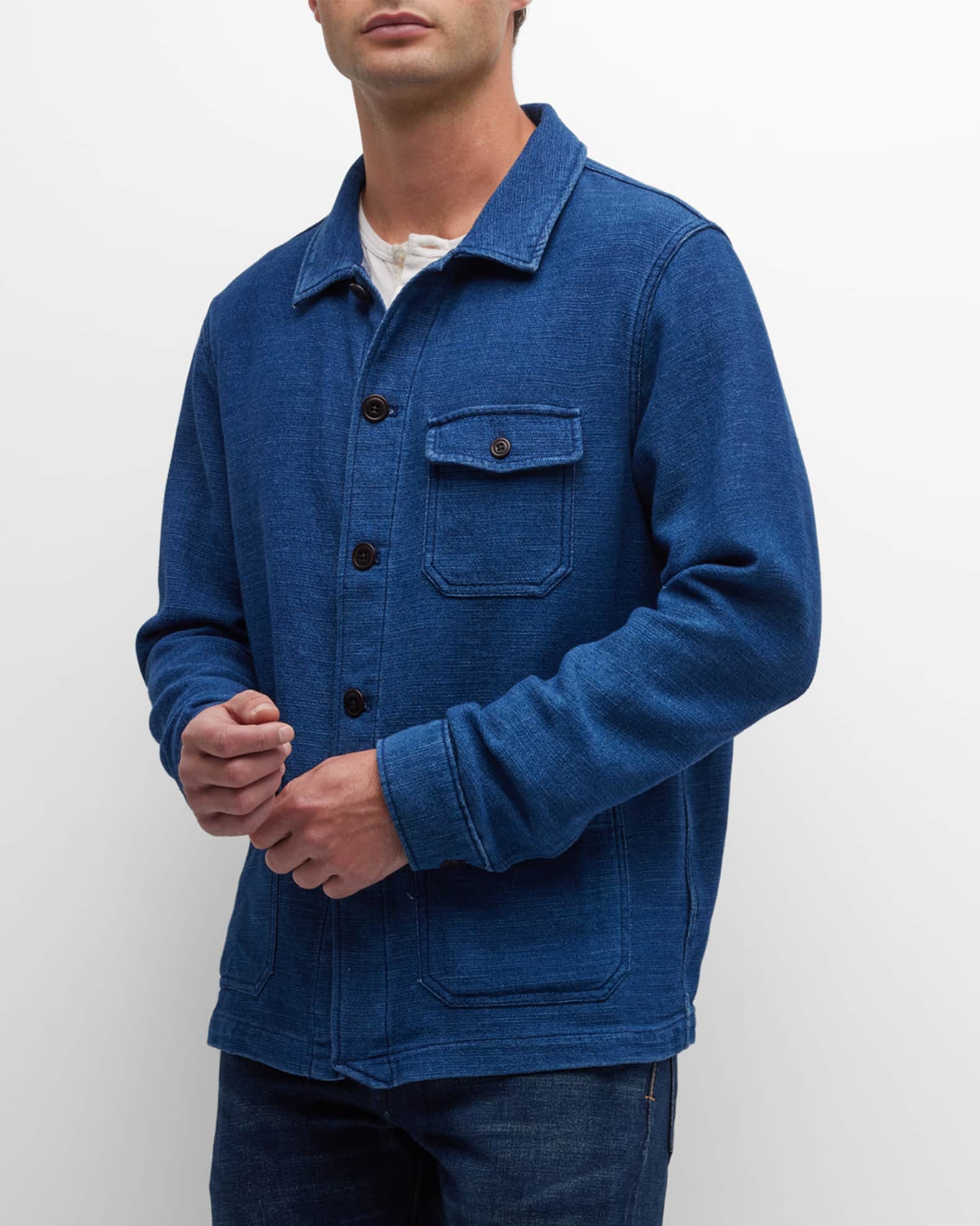 Peter Millar Men's Denim Chore Coat | Neiman Marcus