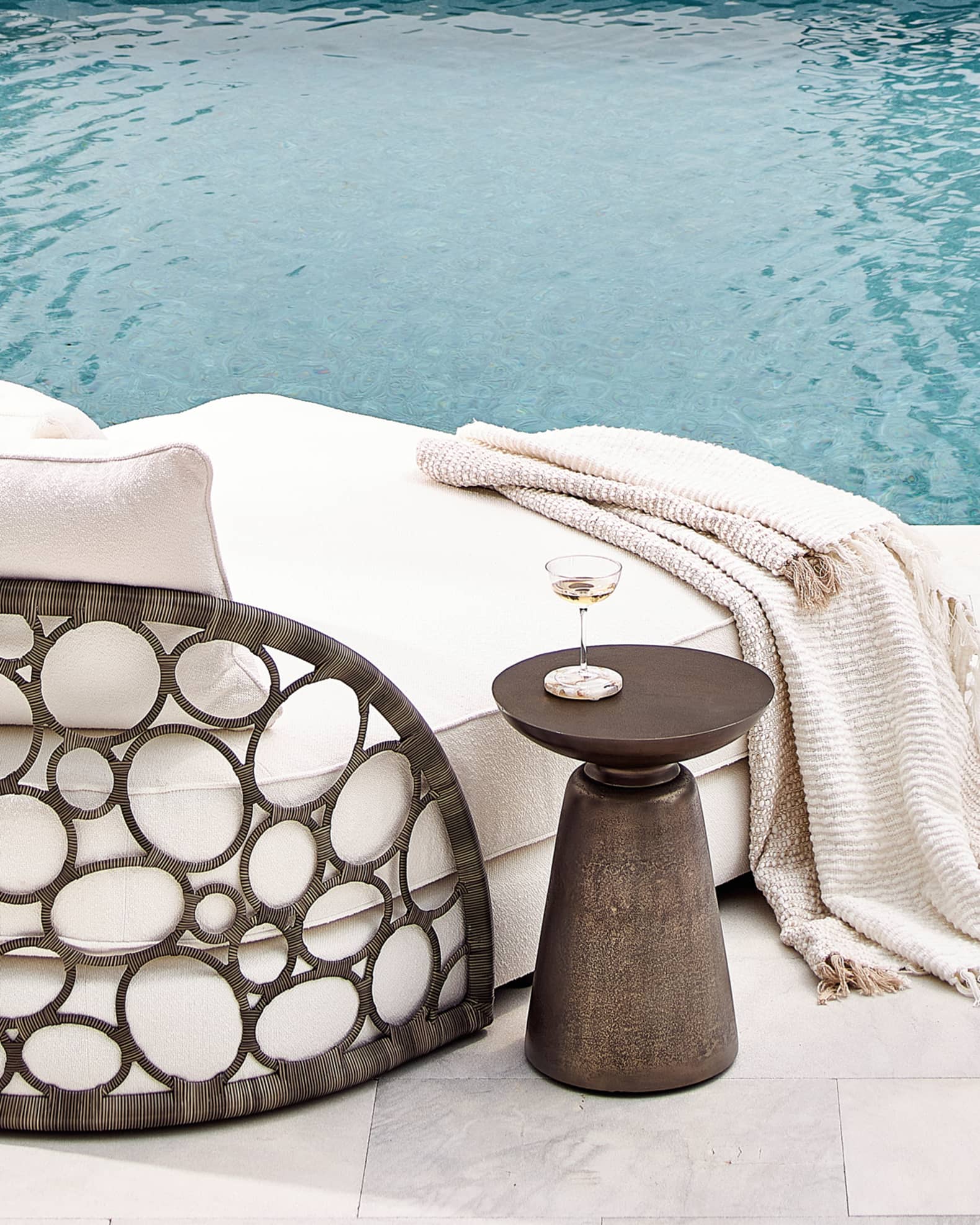 Bernhardt Exteriors Catalan Outdoor Accent Table | Neiman Marcus