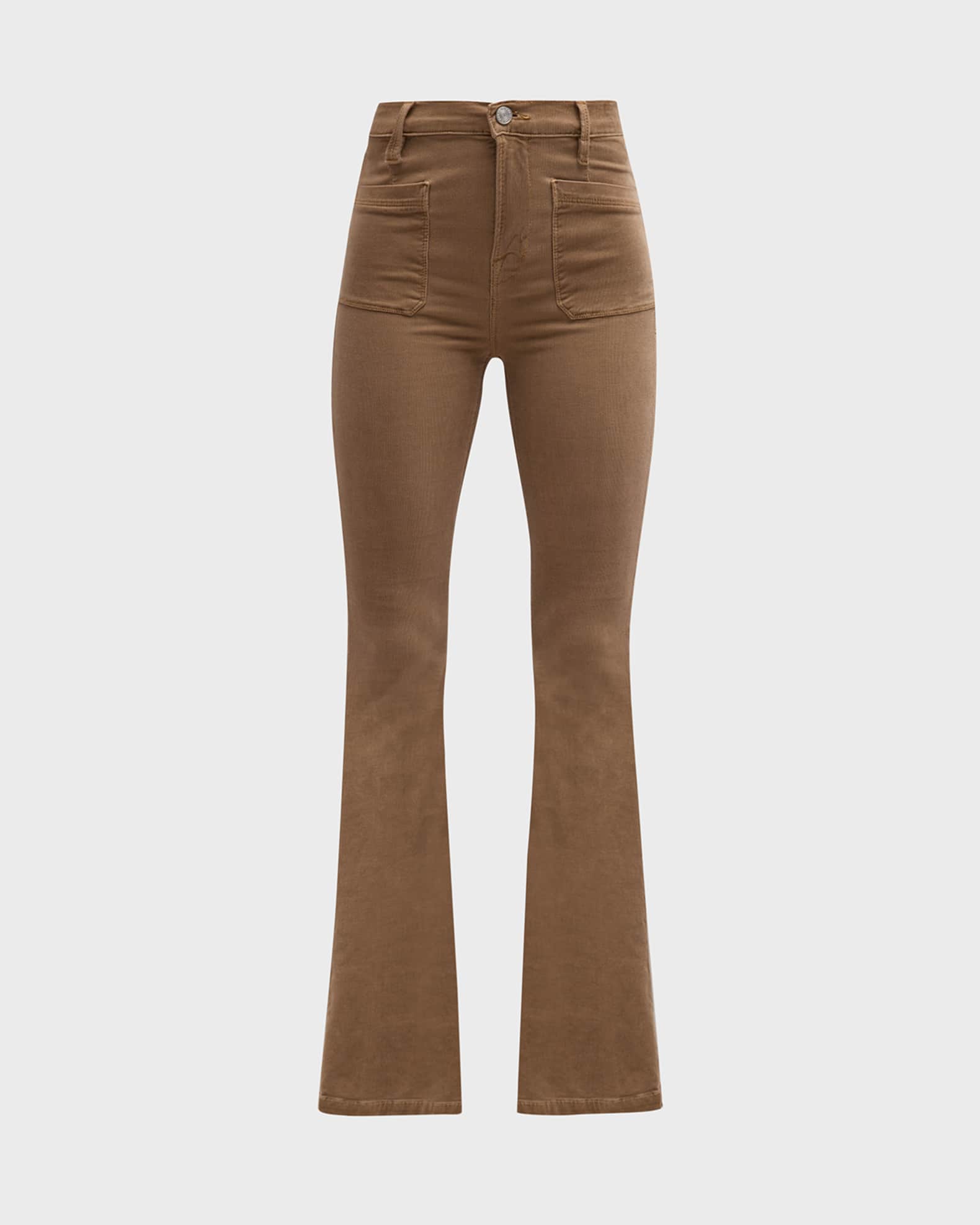 FRAME Le Bardot Flare Patch Pocket Jeans | Neiman Marcus