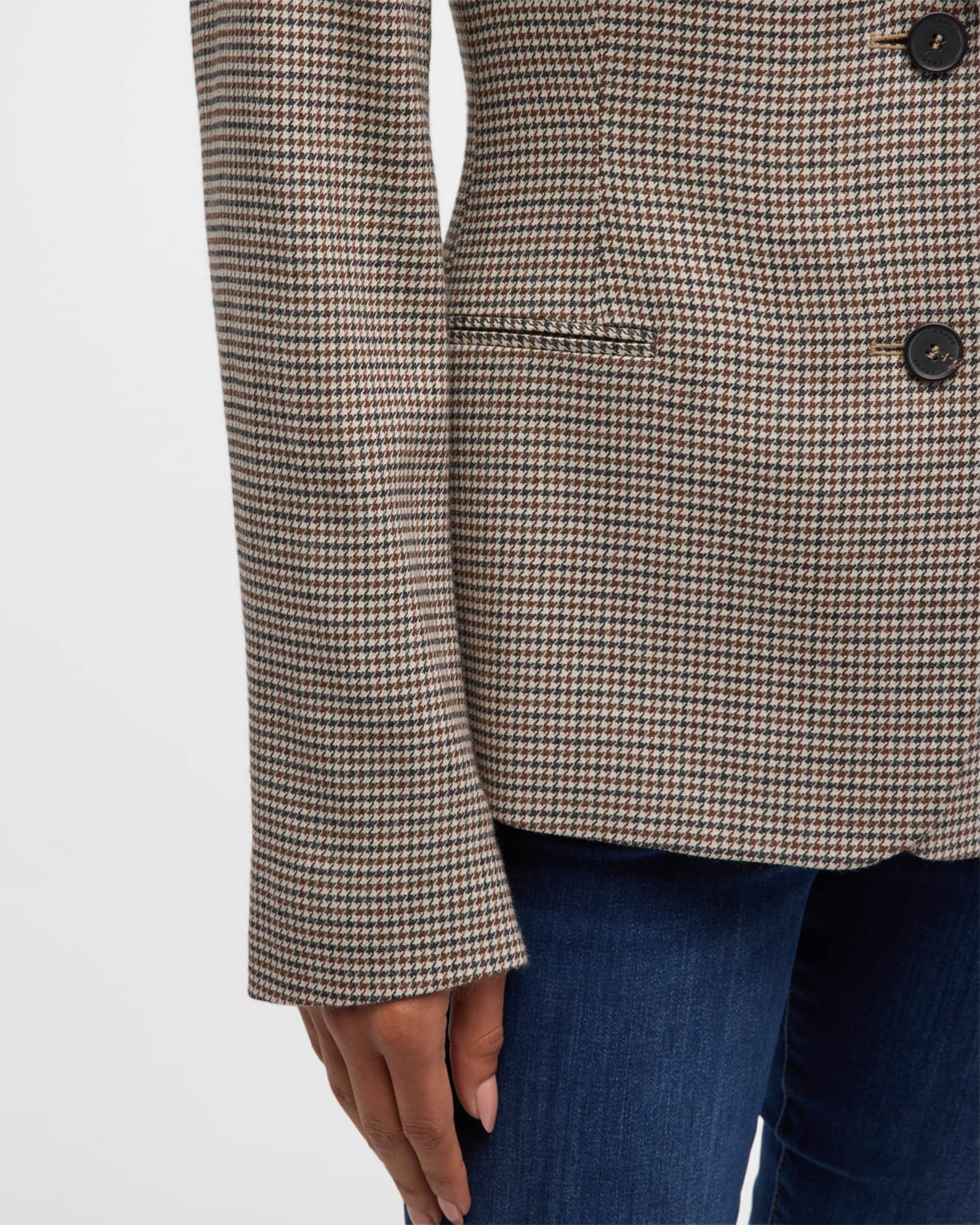 FRAME The Femme Houndstooth Blazer | Neiman Marcus