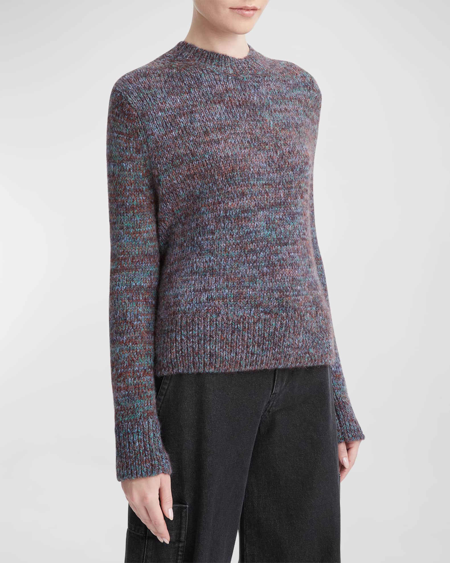 Vince Multicolor Marled Wool Crewneck Sweater | Neiman Marcus