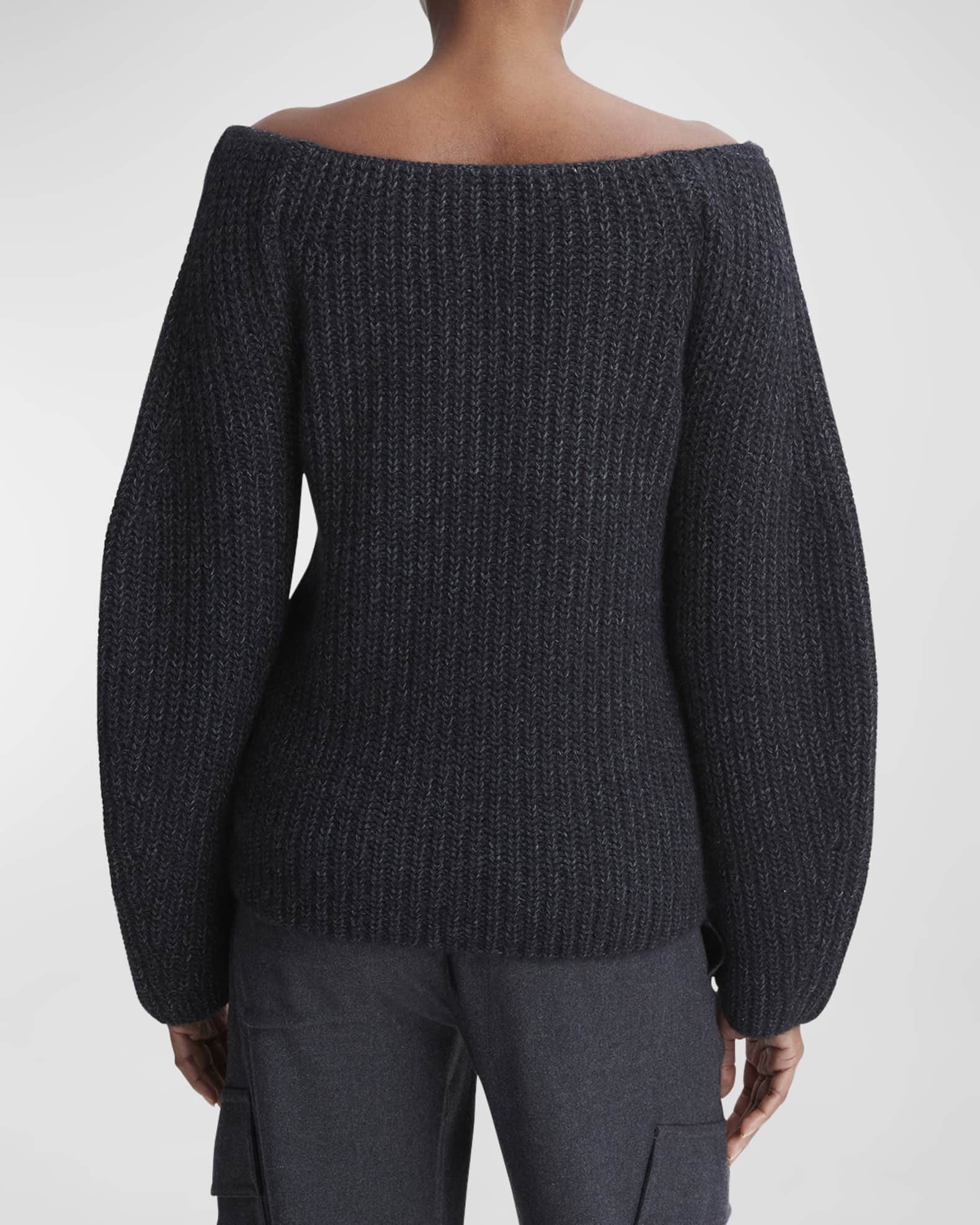 Vince Marled Wool Off-Shoulder Sweater | Neiman Marcus