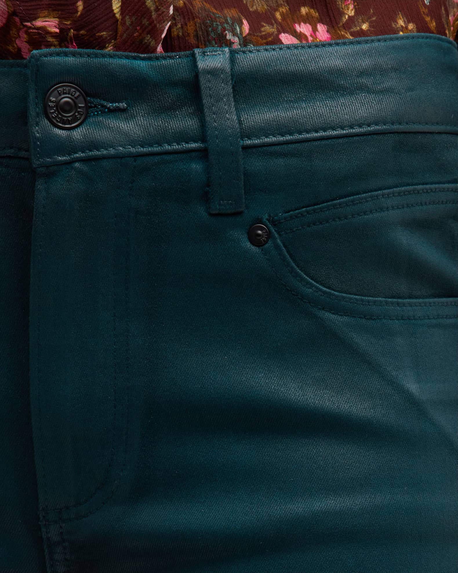 PAIGE Laurel Canyon High Rise Coated Flare Jeans | Neiman Marcus