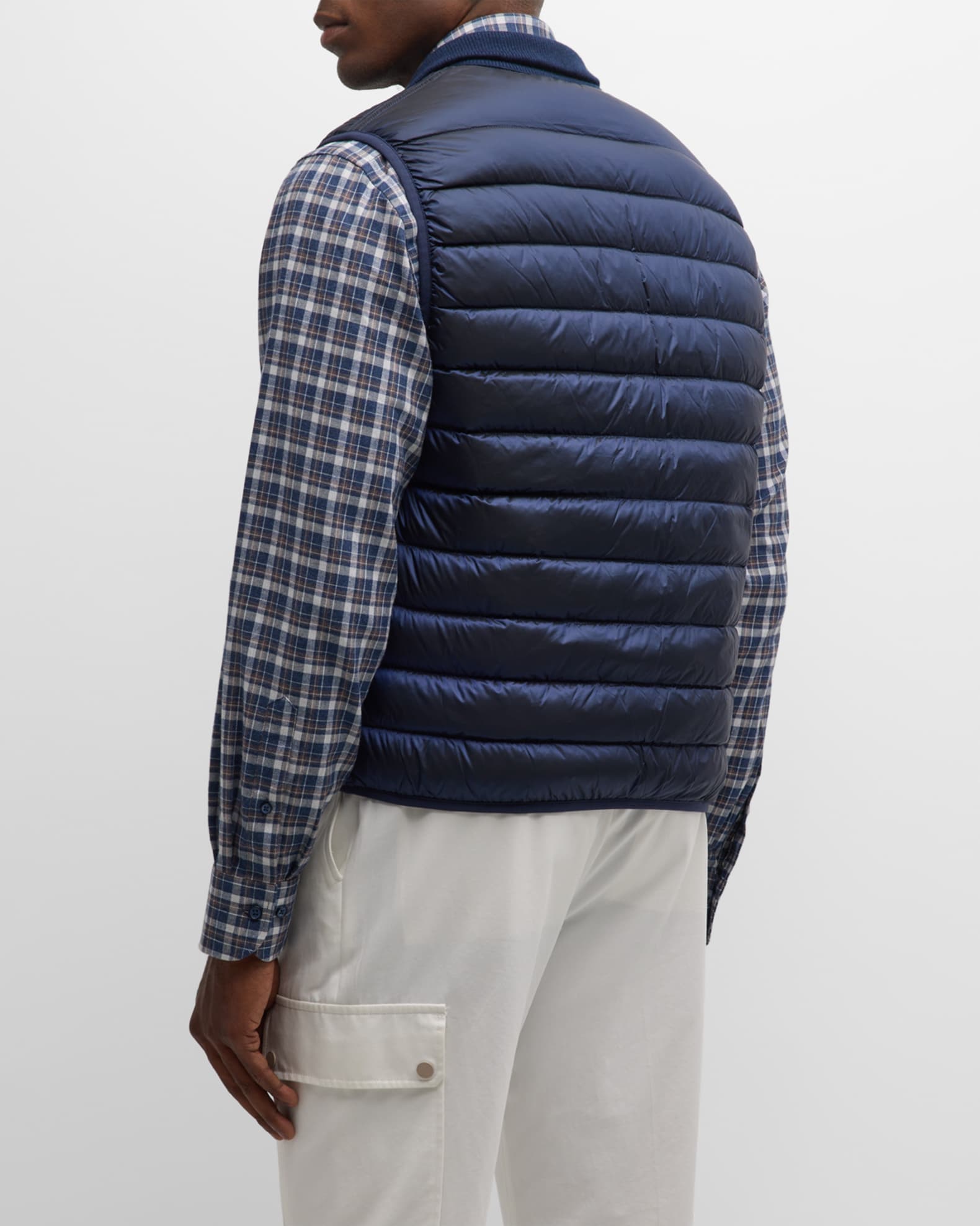 Neiman Marcus Men's Cashmere-Lined Quilted Nylon Vest | Neiman Marcus