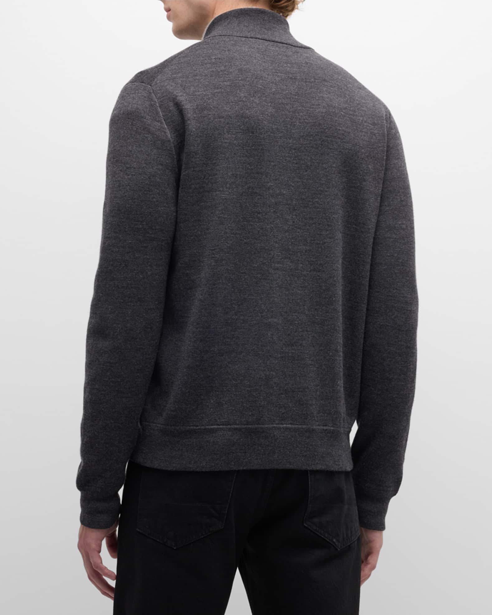 Neiman Marcus Men's Double-Faced Wool Full Zip Jacket | Neiman Marcus