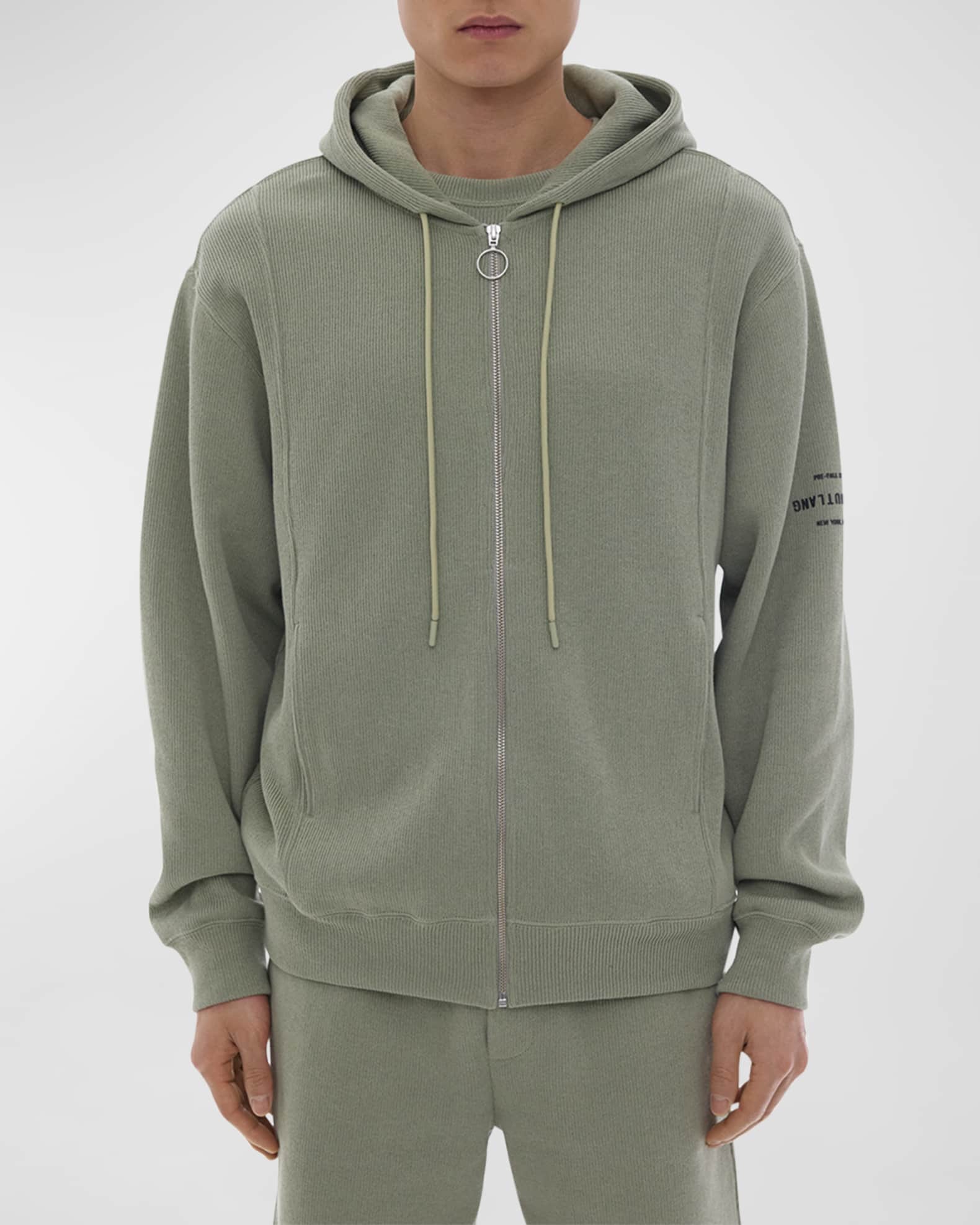 Helmut Lang Men's Knit Jersey Hoodie | Neiman Marcus