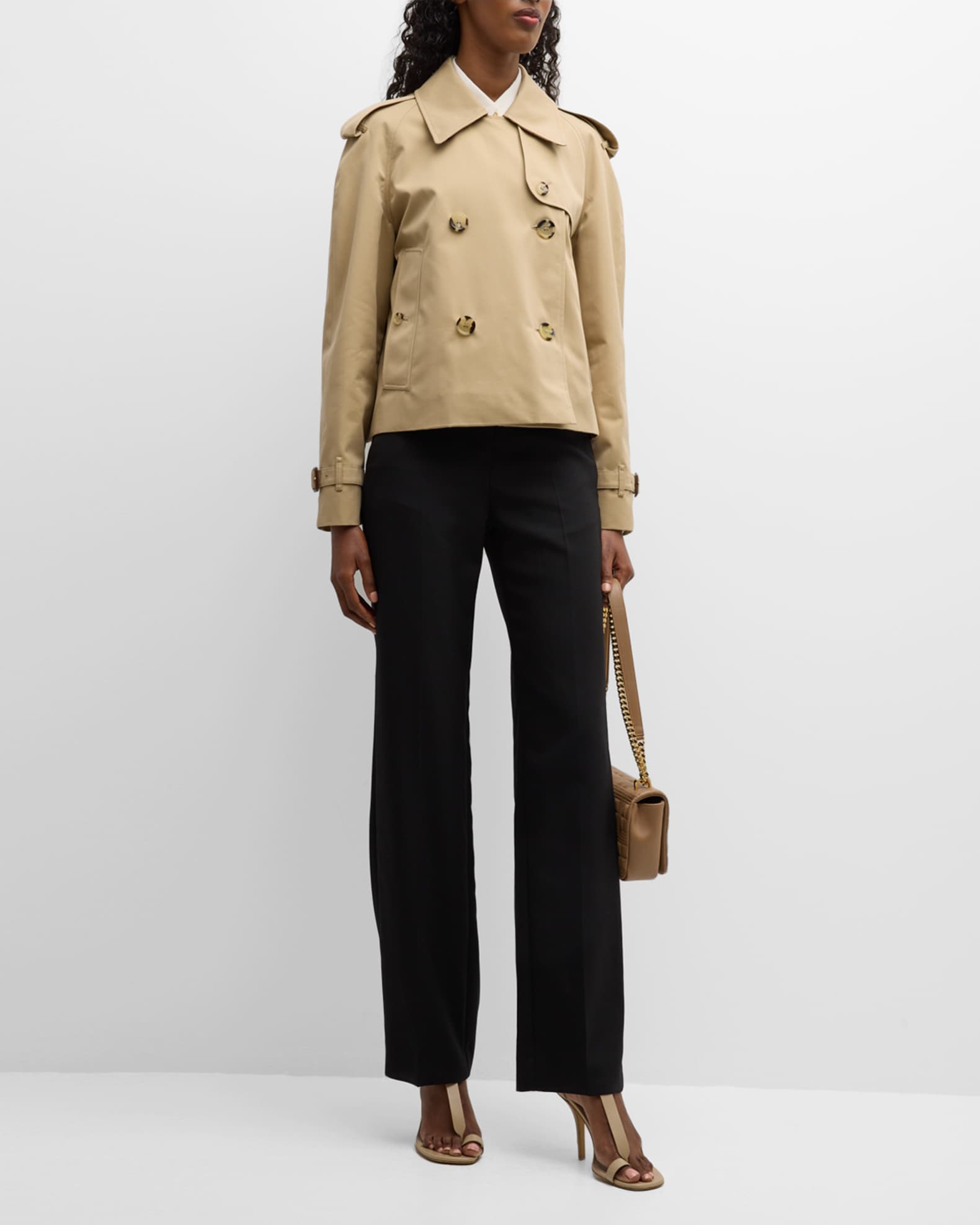 Burberry Haltye Short Trench Coat | Neiman Marcus