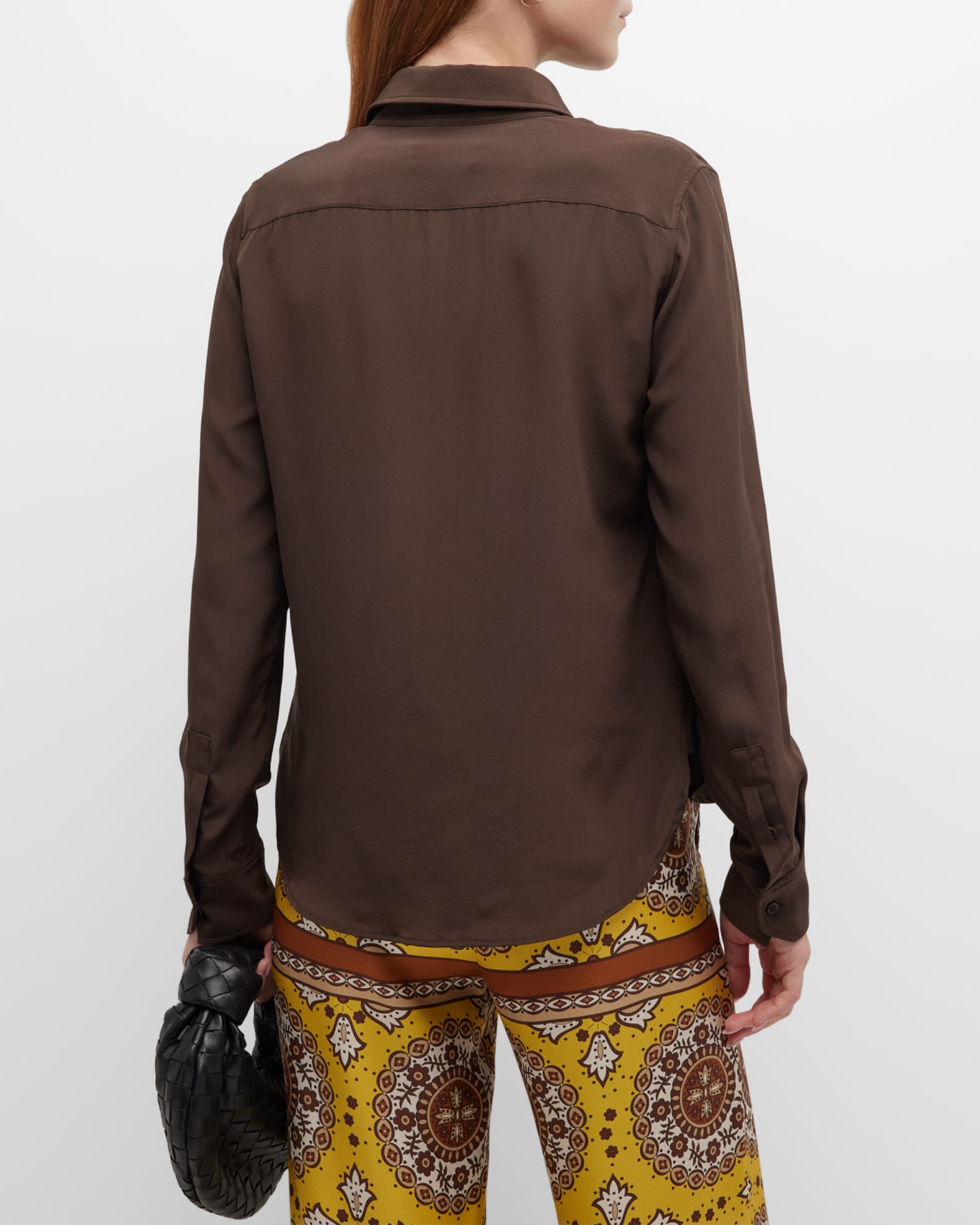 Nili Lotan Gaia Silk Button-Front Shirt | Neiman Marcus