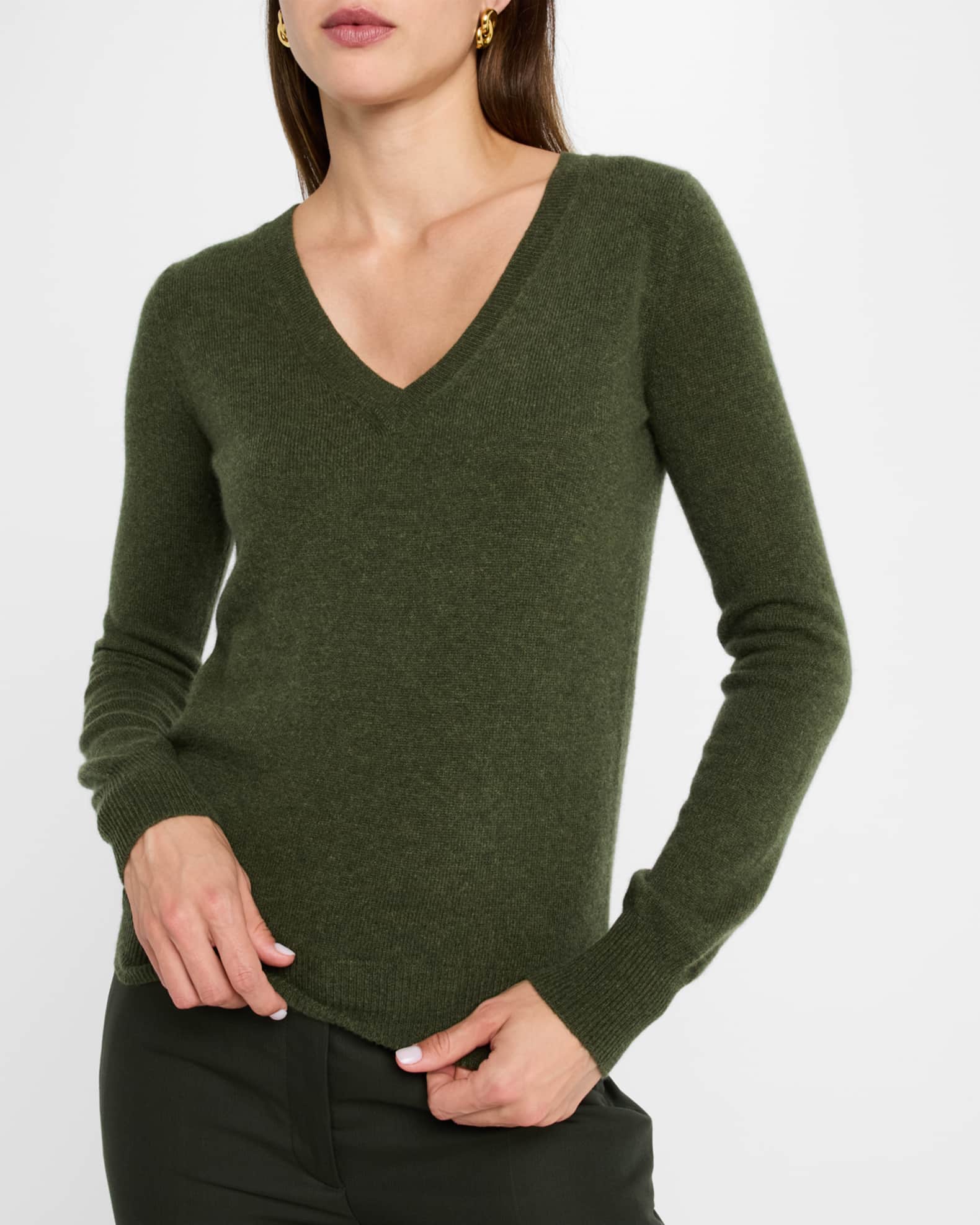 Cashmere Classic V-Neck Sweater | Neiman Marcus