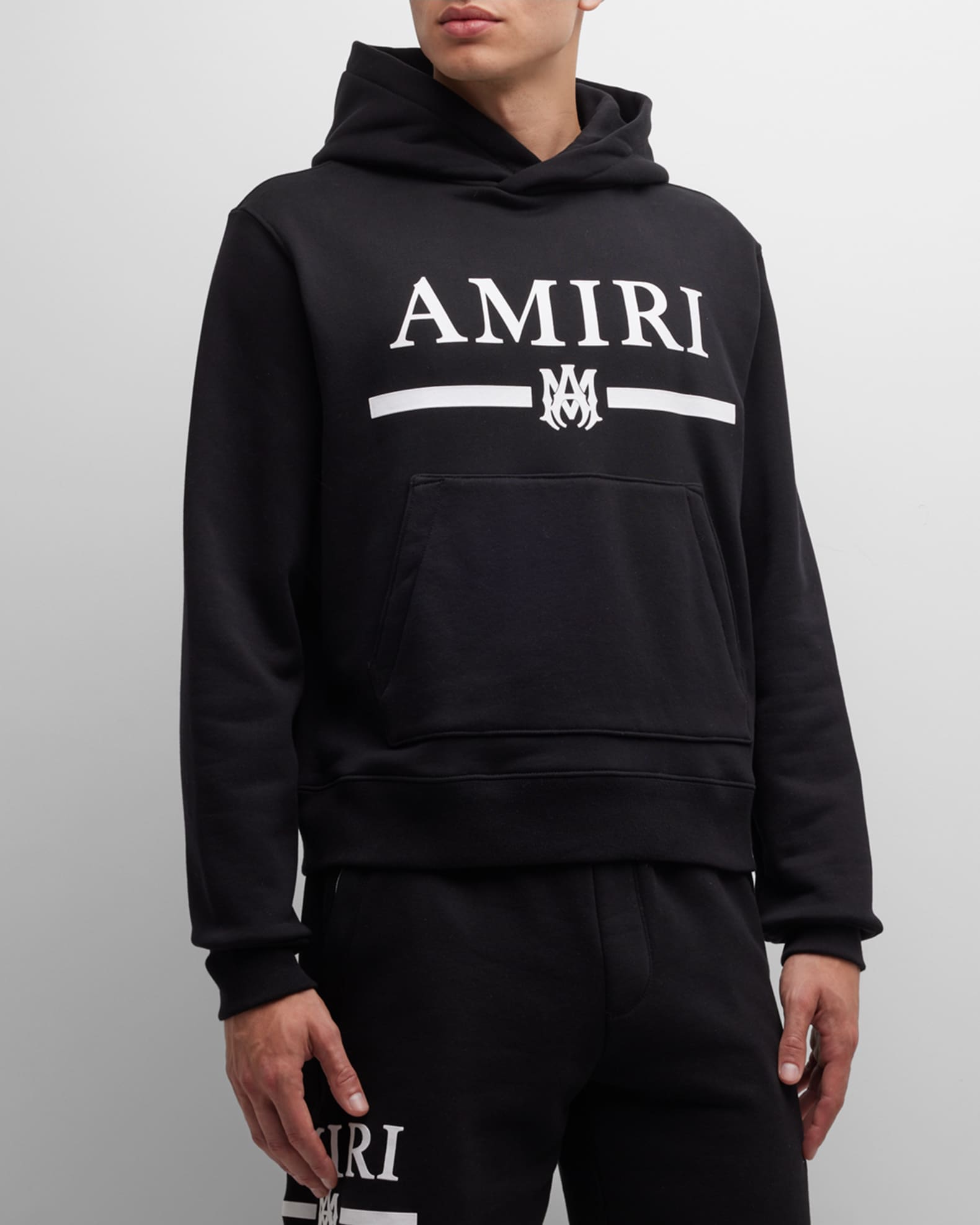 Amiri Men's MA Bar Logo Hoodie | Neiman Marcus