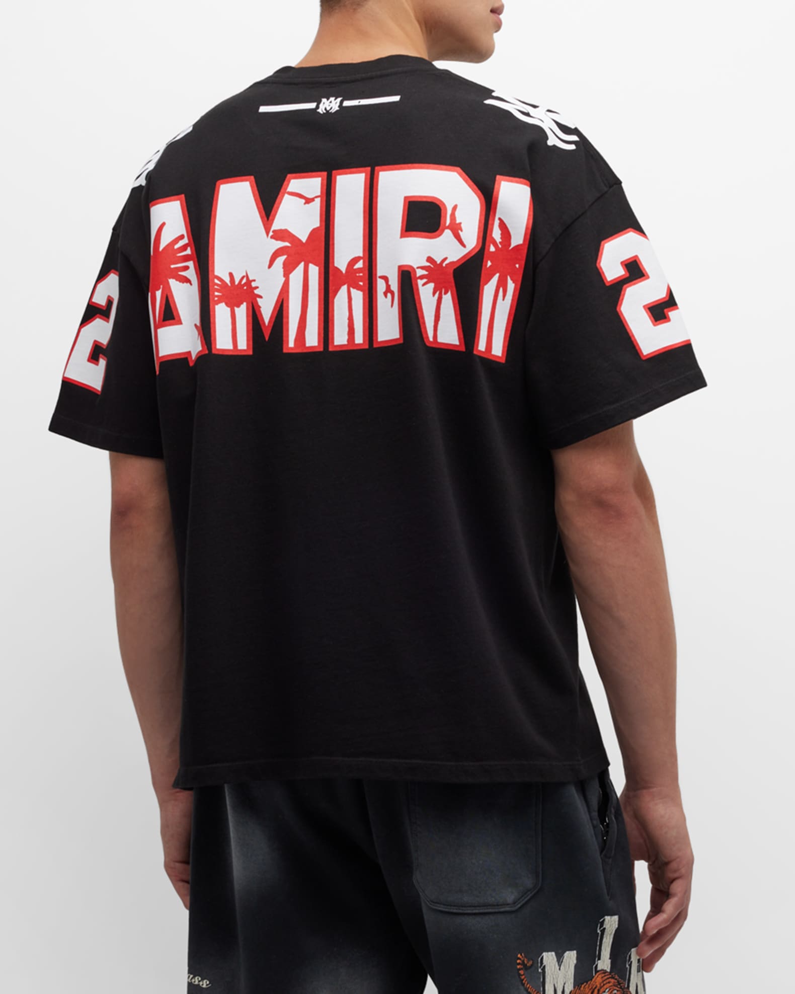 Amiri Men's Oversized 22 Football T-Shirt | Neiman Marcus