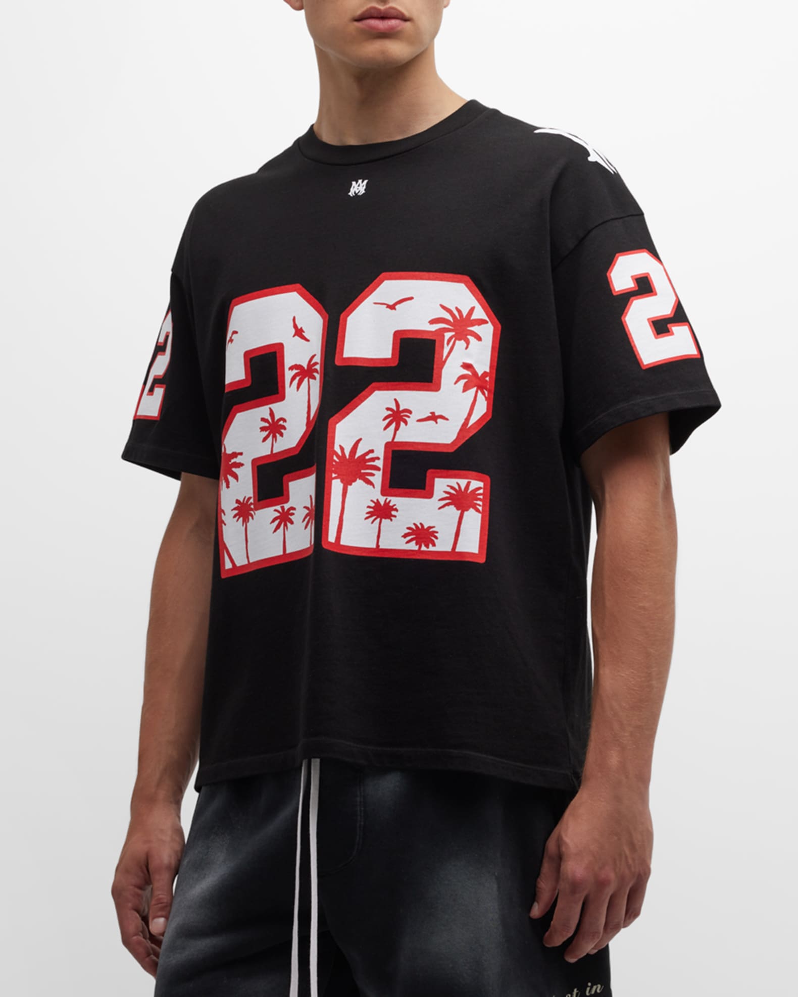 Amiri Men's Oversized 22 Football T-Shirt | Neiman Marcus