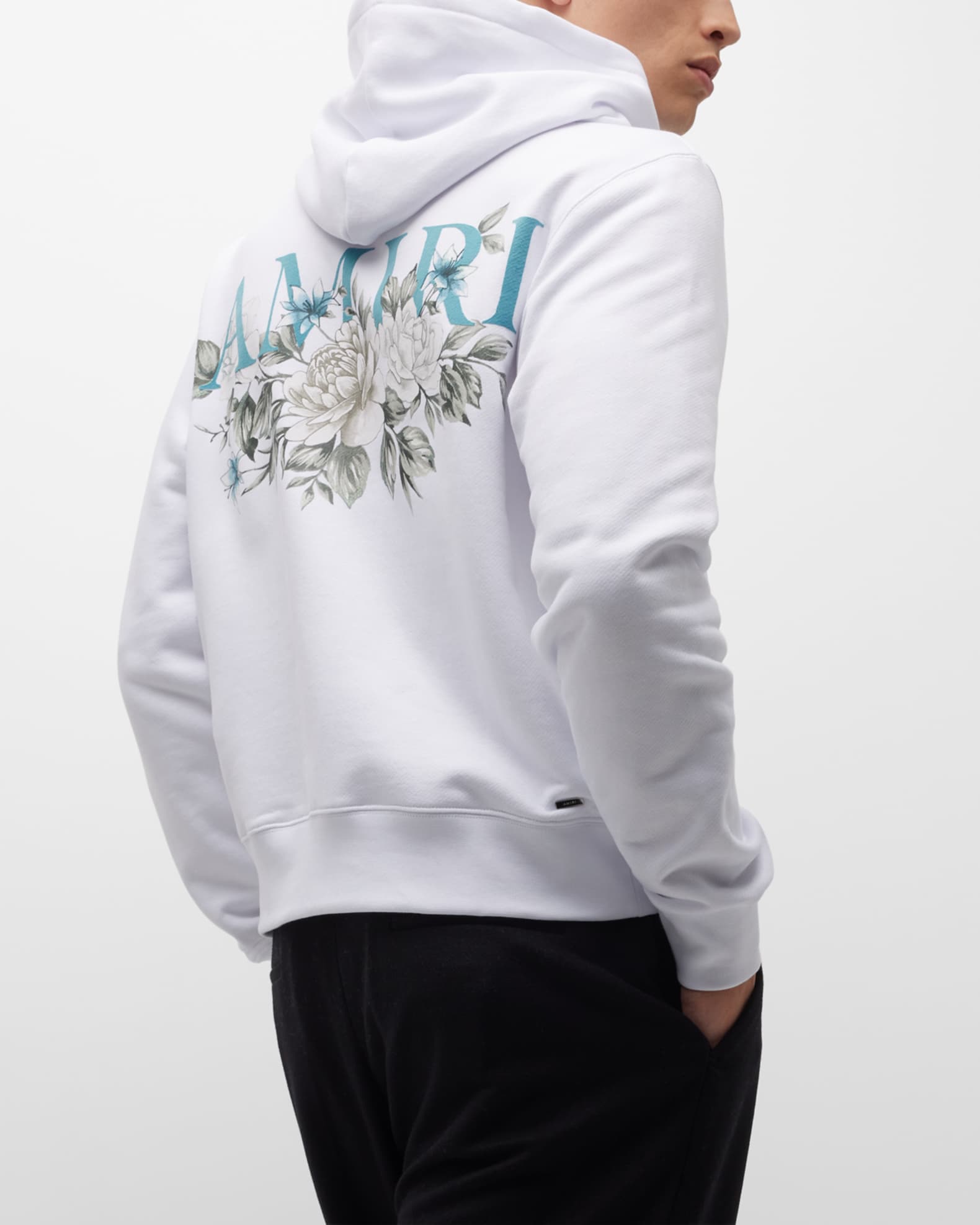 Amiri Men's Floral Logo Hoodie | Neiman Marcus