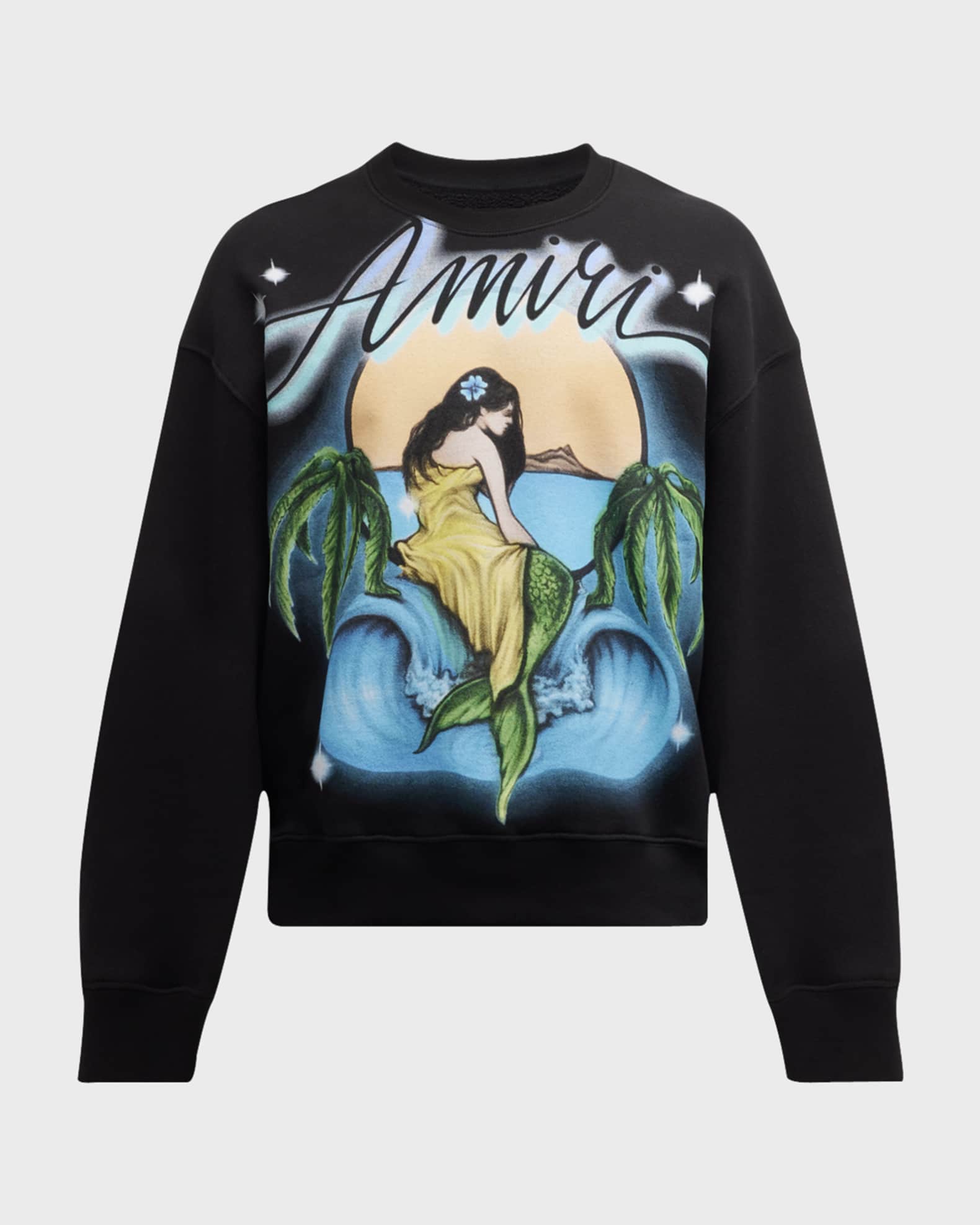 Amiri Men's Airbrushed Mermaid Sweatshirt | Neiman Marcus