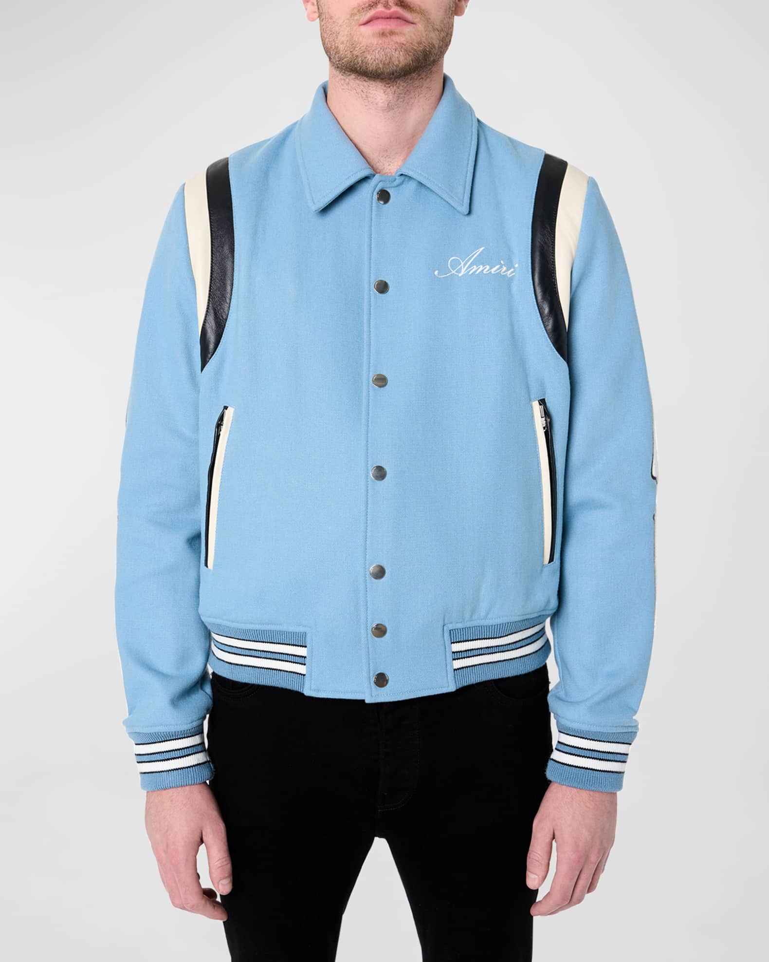 Amiri Men's Varsity Bones Bomber Jacket | Neiman Marcus